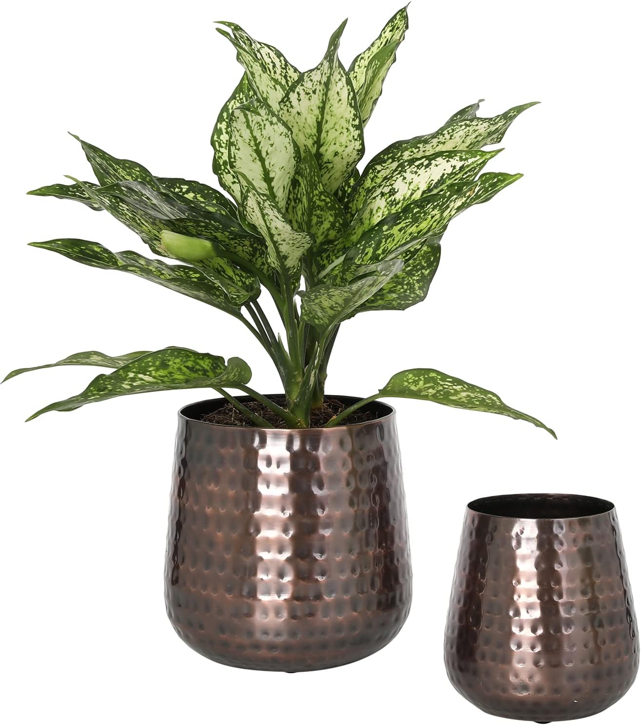 Amazon.com: MyGift Vintage Copper Metal Plant Pot for Indoor Plants ...