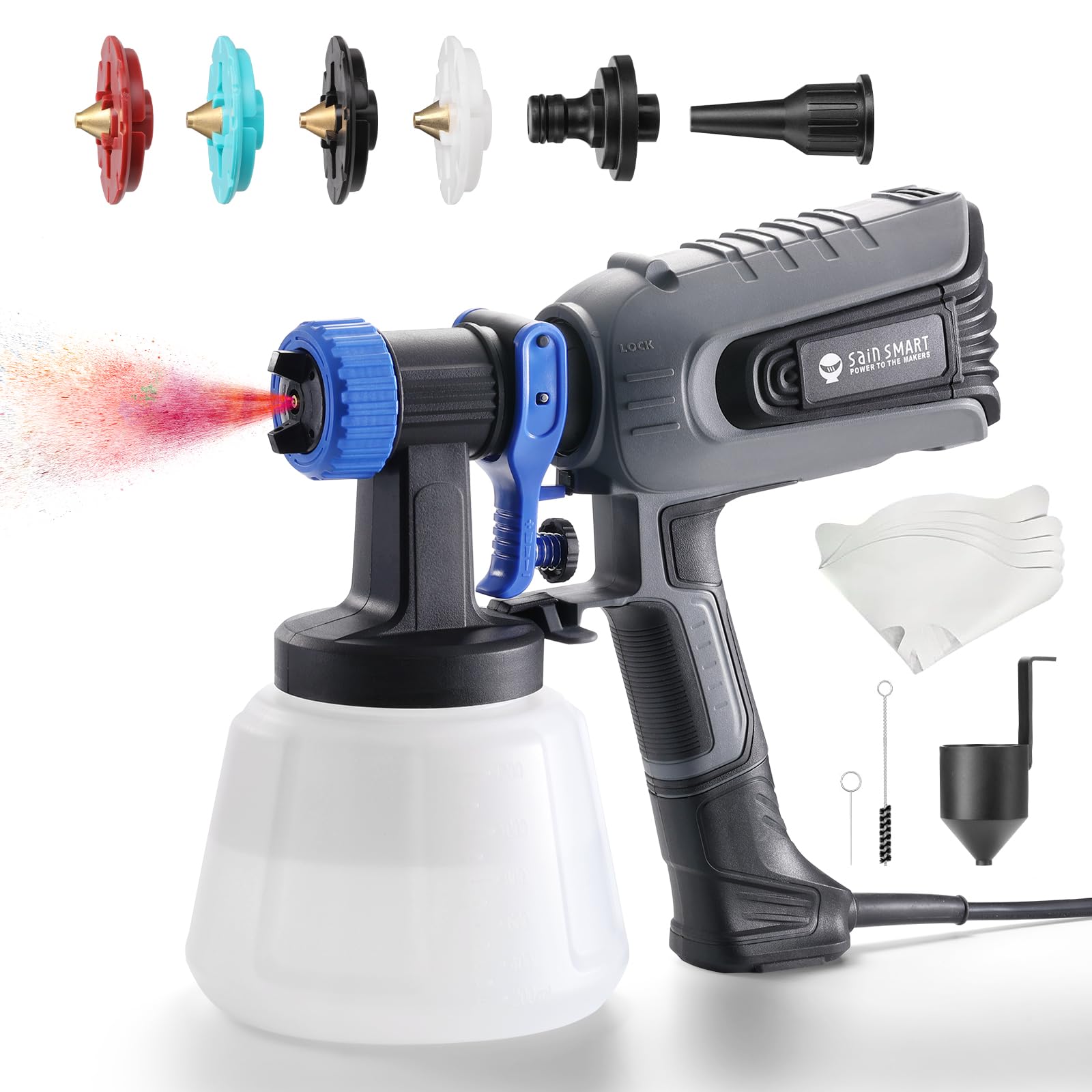 Amazon.com : SainSmart Paint Sprayer, 700W HVLP Electric Spray Paint ...