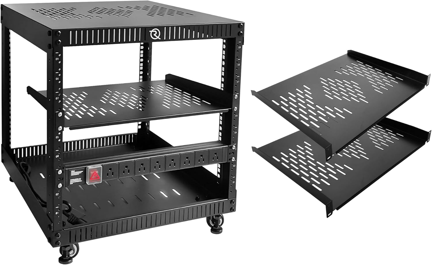 Amazon.com: RIVECO 9U Network Rack with Top Cover 4 Post Floor Rack on ...