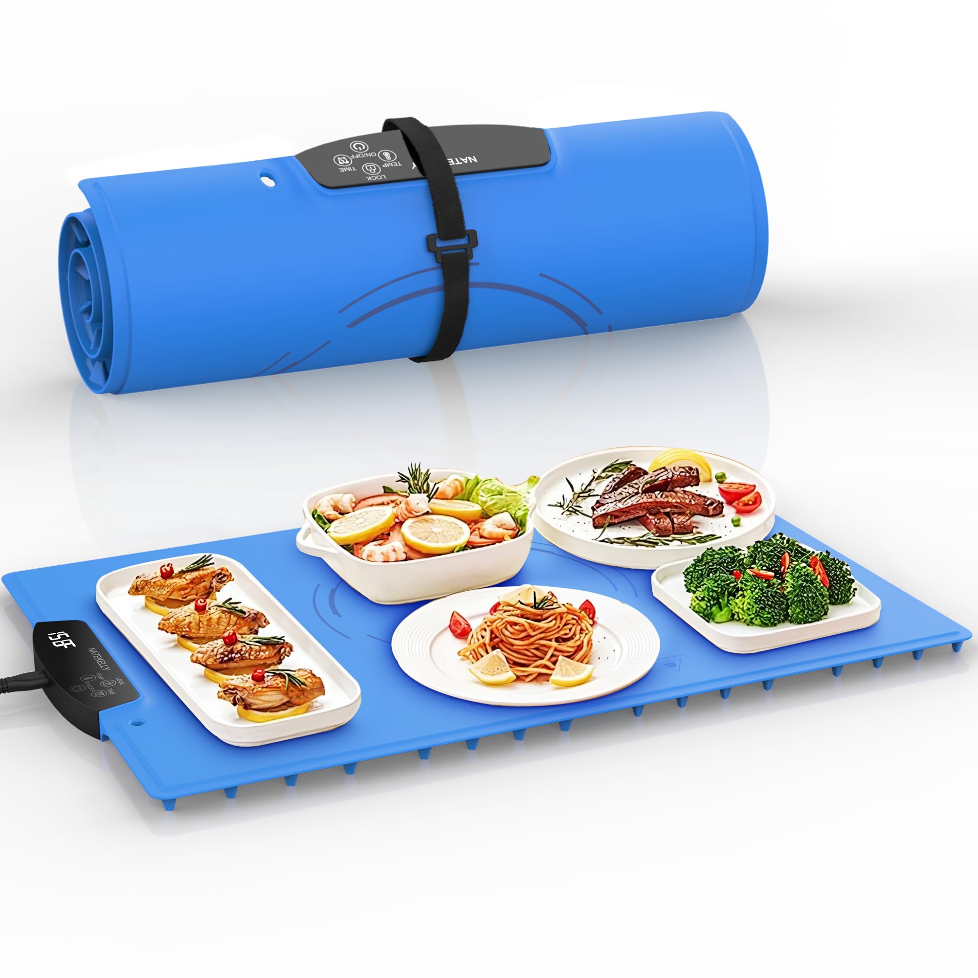Amazon.com: Electric Food Warming Tray, Silicone Heating Mat with ...