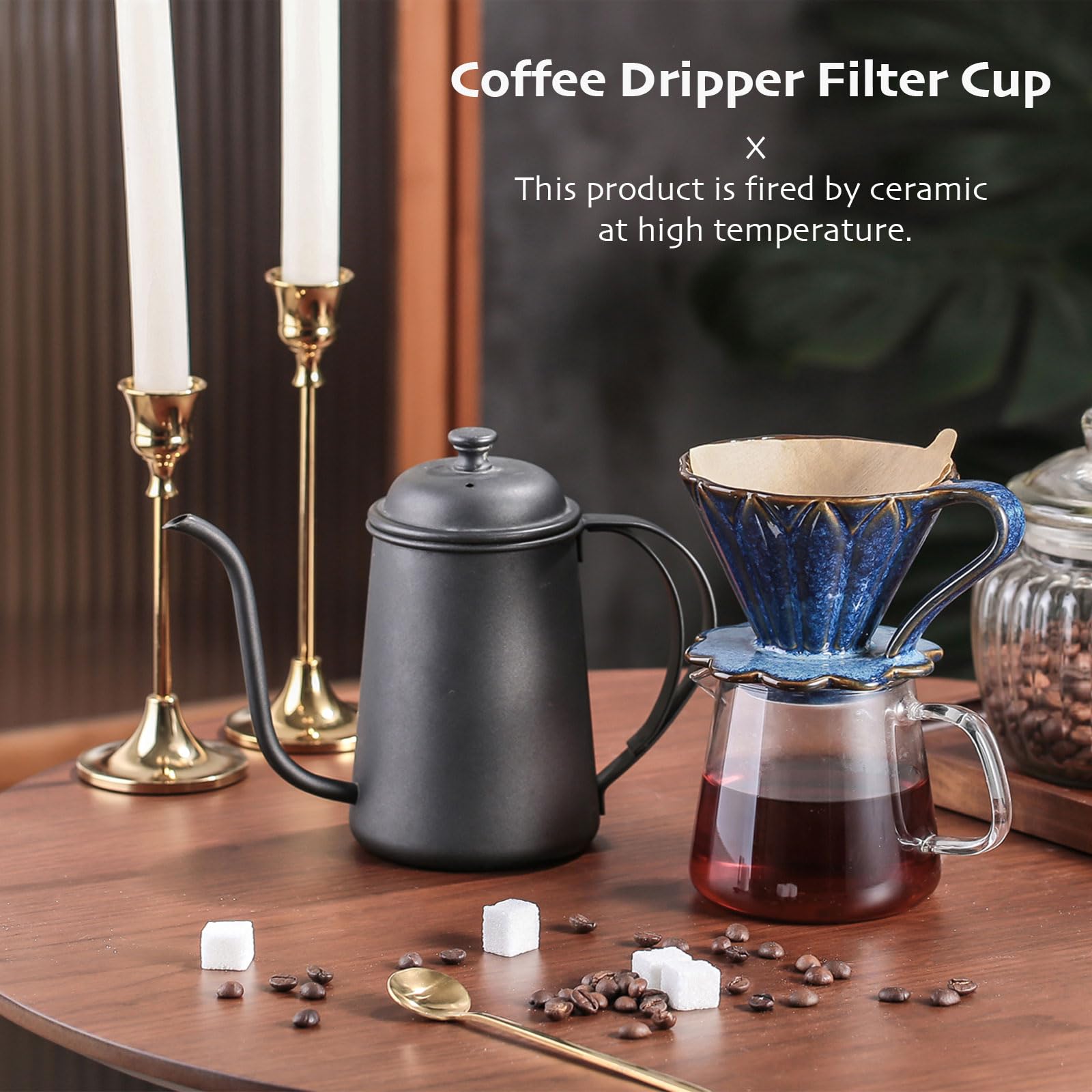 Snapklik.com : Aroplor 02-4Cup Pour Over Coffee Dripper,Ceramic Coffee ...