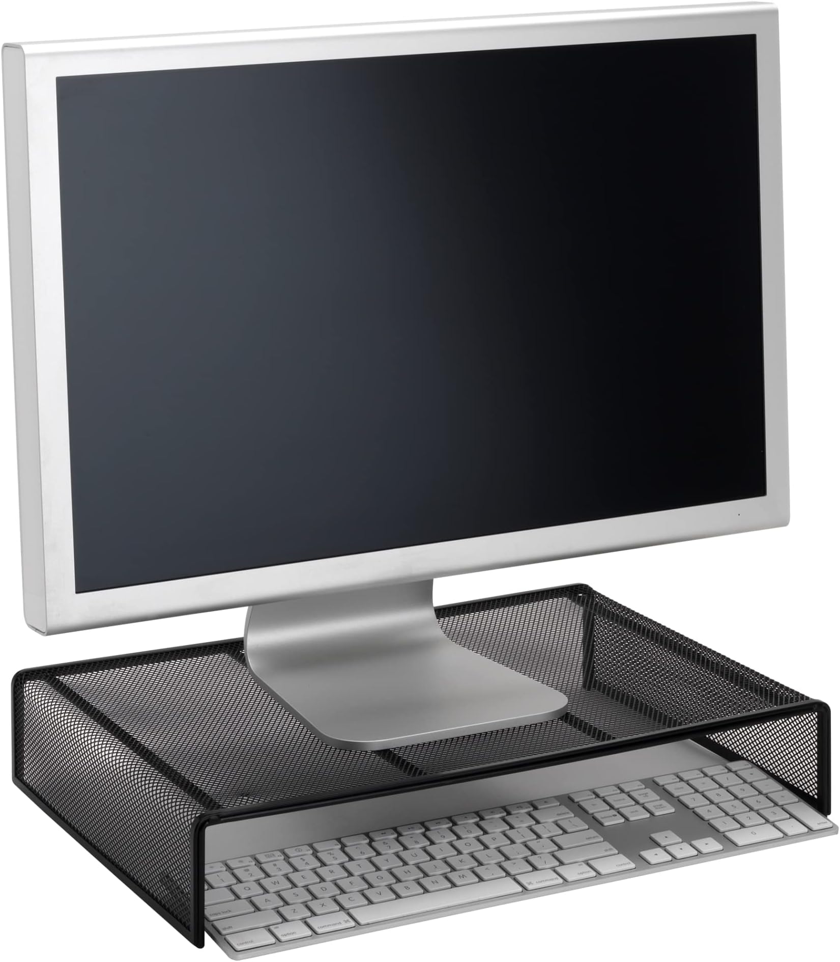 Amazon.com: Simple Houseware Mesh Monitor Stand Riser, Black, 2 Pack ...