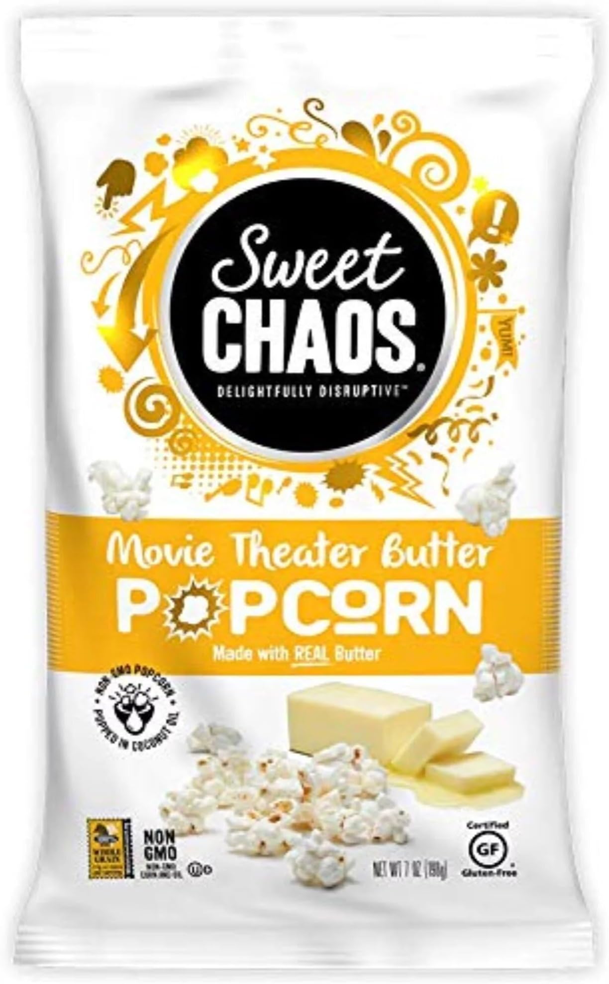 Amazon.com: Sweet Chaos Movie Theater Butter Popcorn, No Artificial ...