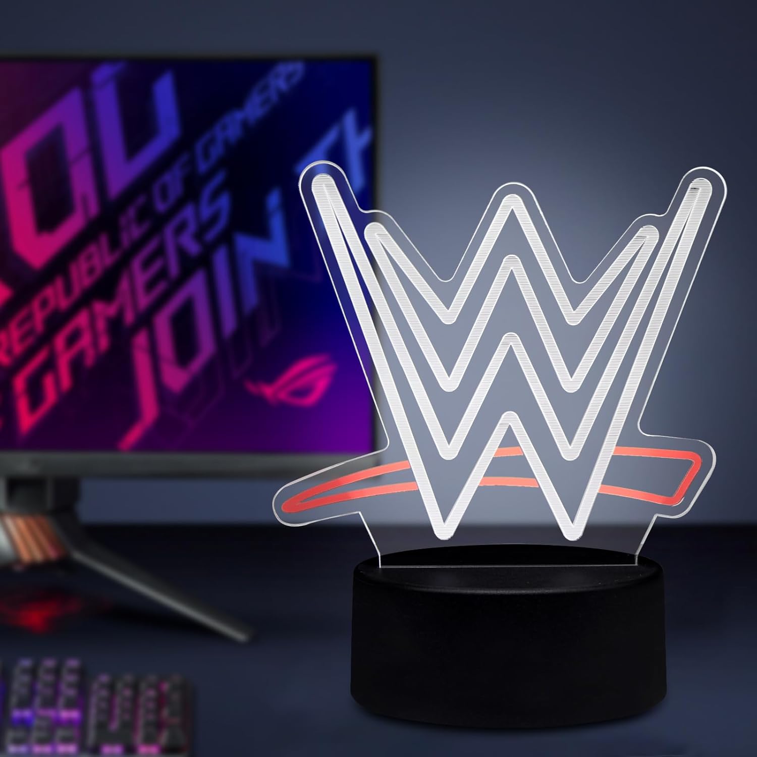 OMGGMO 3D Wrestling Lamp, White Color LED Night Light with Corded ...