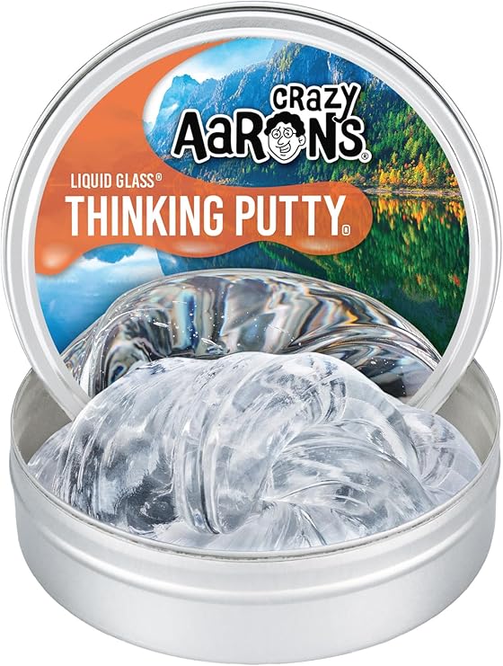 Amazon.com: Crazy Aaron's Liquid Glass Thinking Putty 4 Inch Tin (3.2 ...