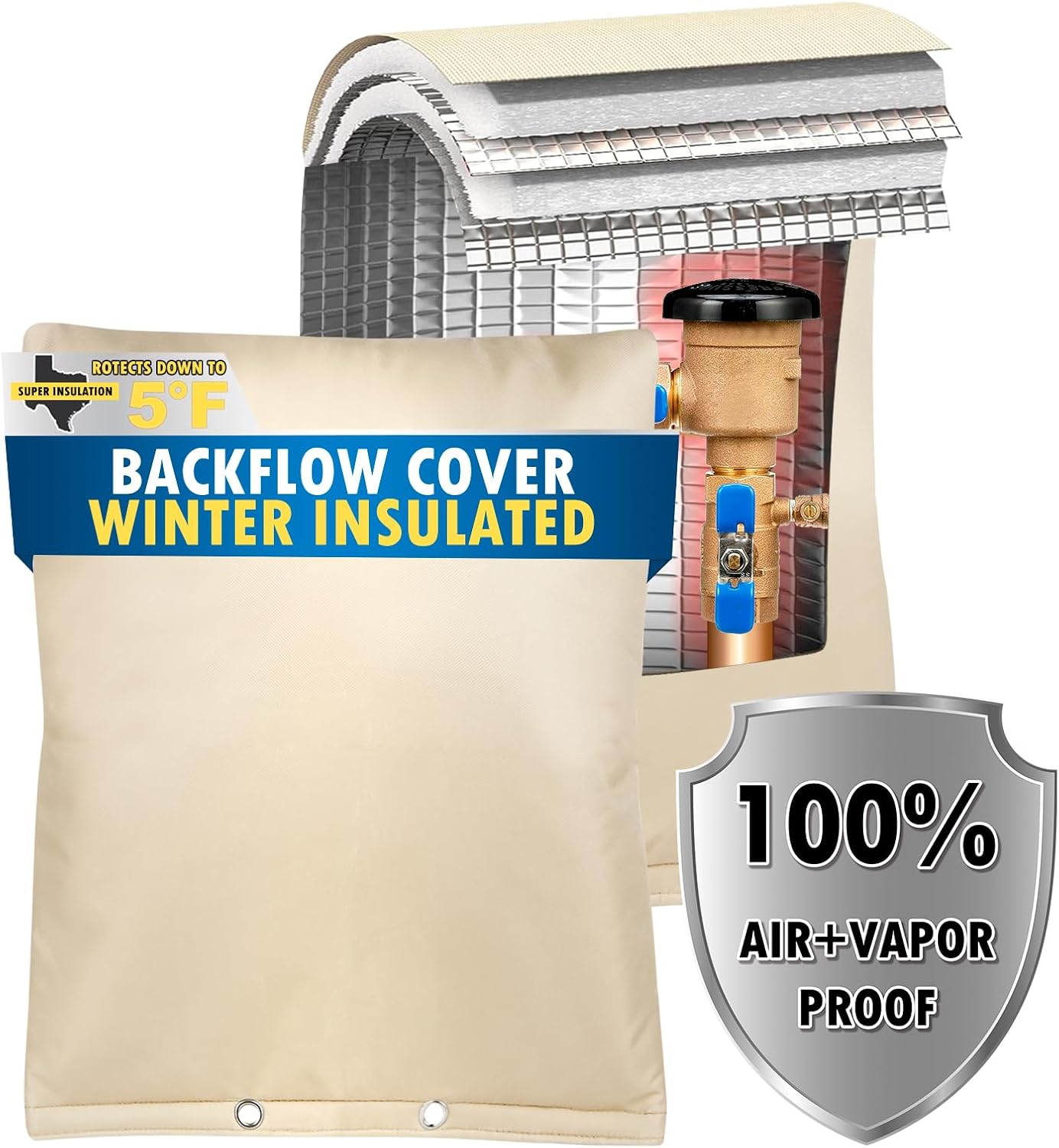 Amazon.com: Actgan 24"X24" Backflow Preventer Insulation Cover (5F), 5 ...
