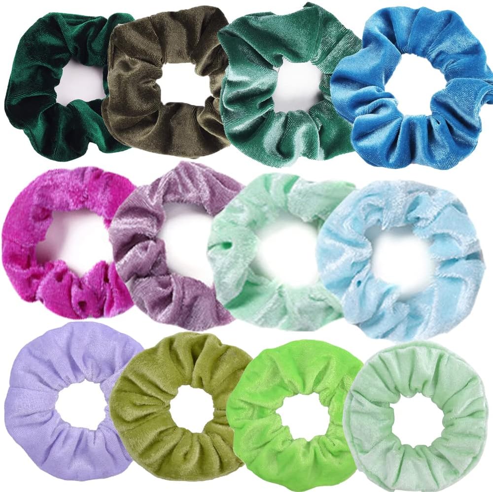 Amazon.com : Chloven 45 Pcs Hair Scrunchies Velvet Elastics Hair Bands ...