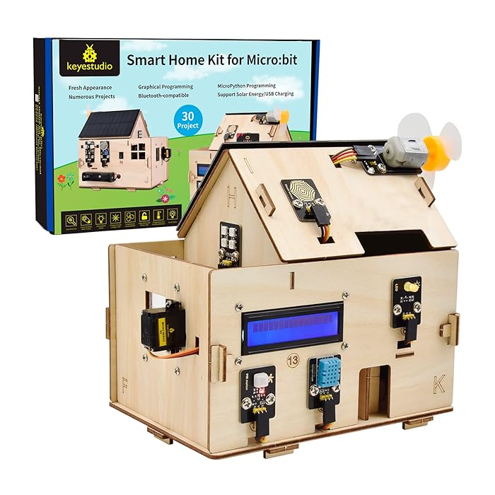Buy KEYESTUDIO BBC Micro:bit IoT Smart Home Starter Kit for Microbit V2 with 13 Projects PDF ...