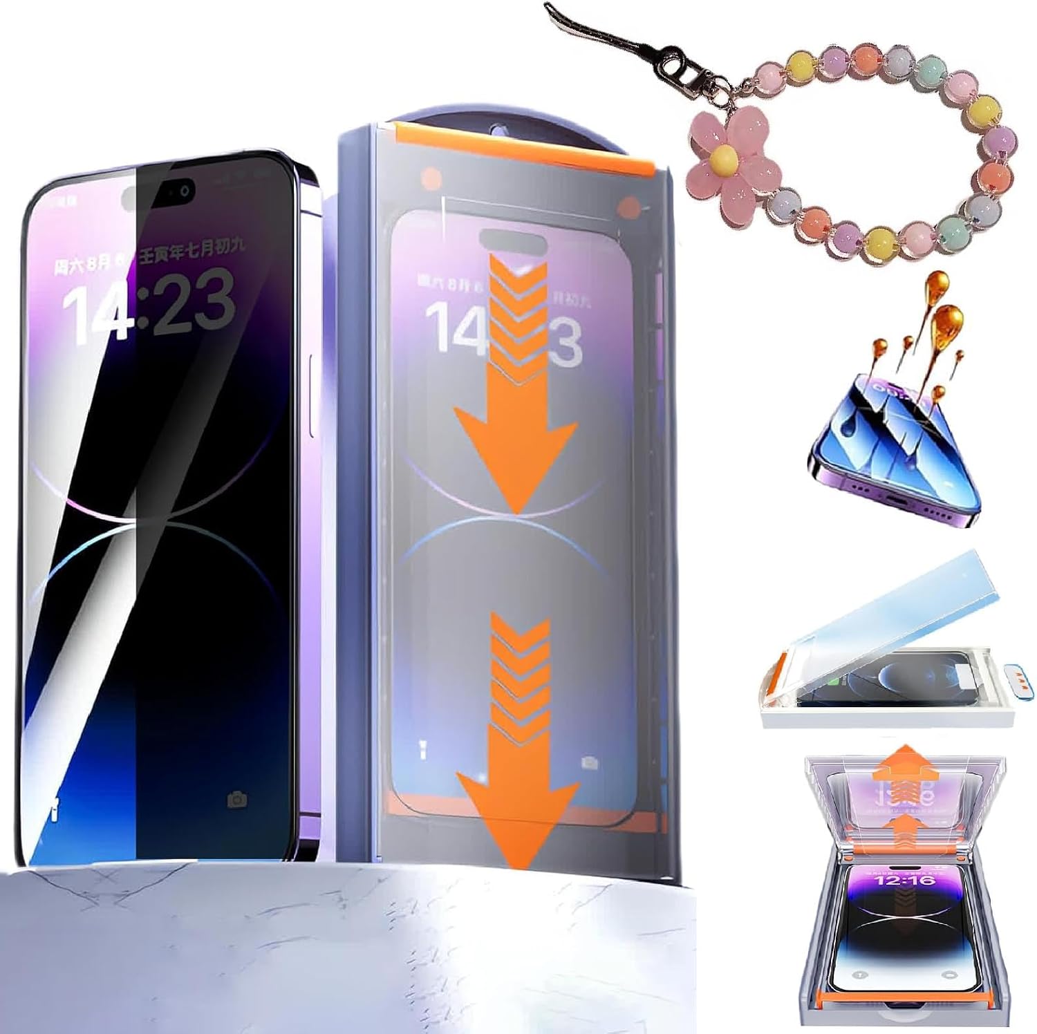 Amazon.com: Funcat Privacy Screen Protector - Anti Fingerprint for ...