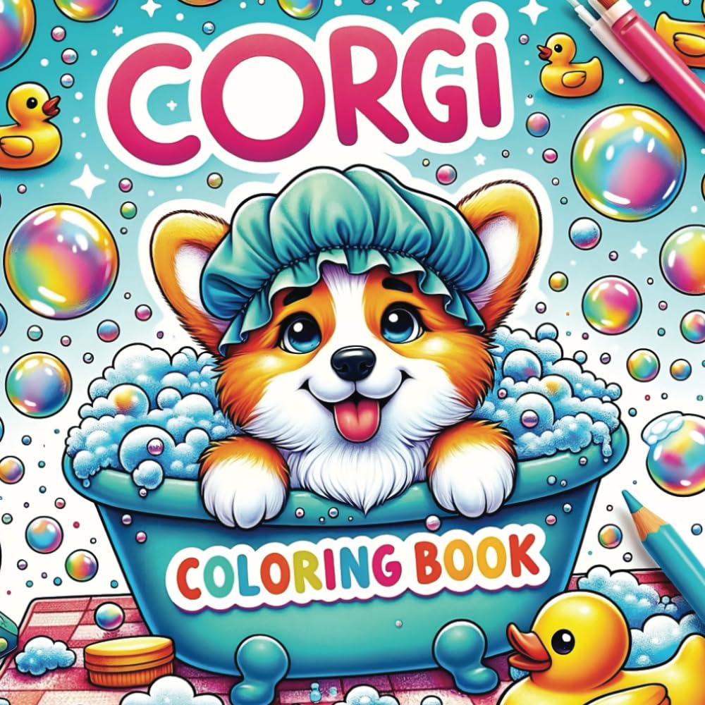 Amazon.com: Corgi Coloring Book: 50 Fun Facts about Corgi Animals ...