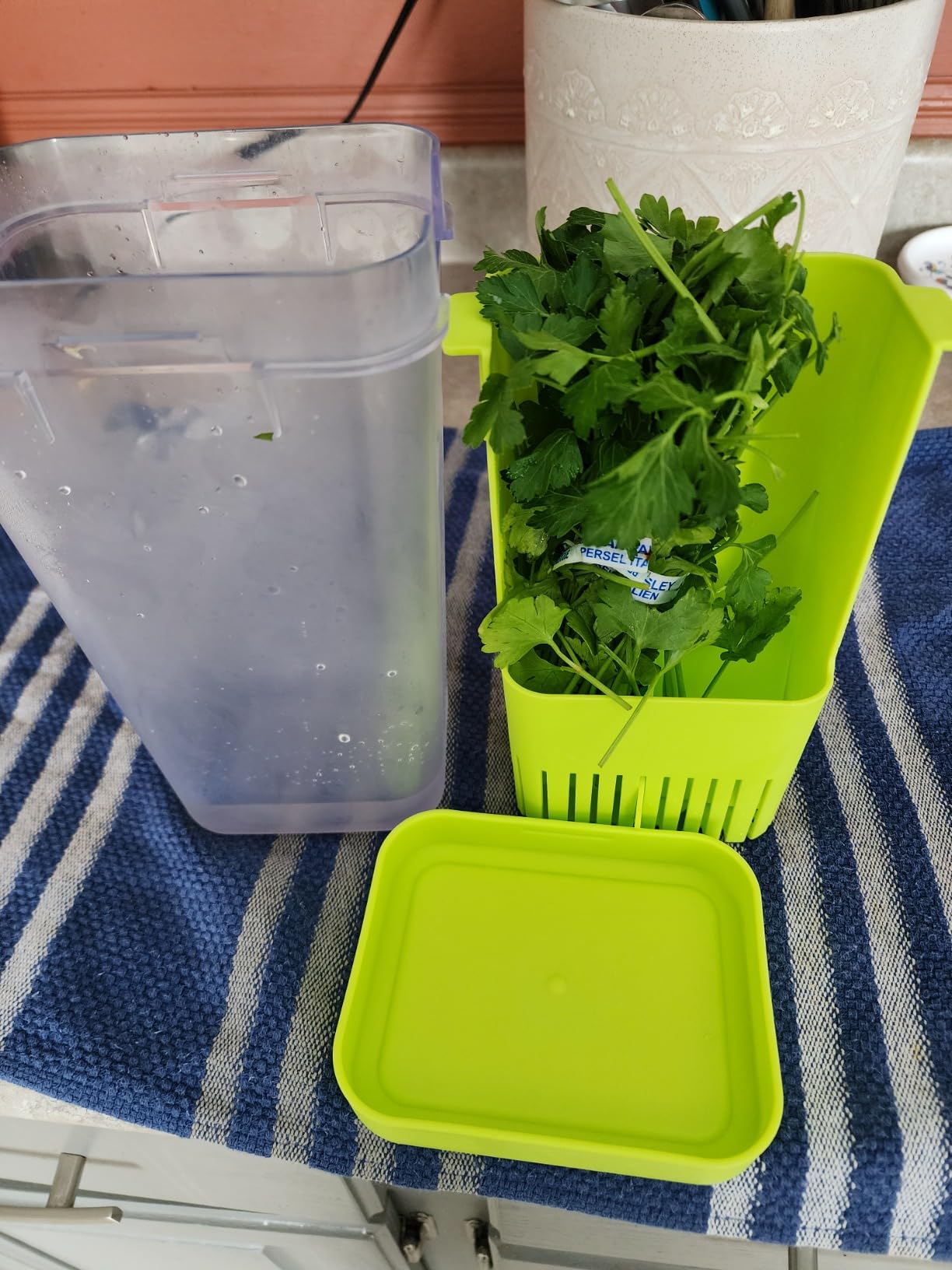 LUVCOSY 2 Pack Herb Keeper, BPA-Free Plastic Herb Saver with an Inner ...