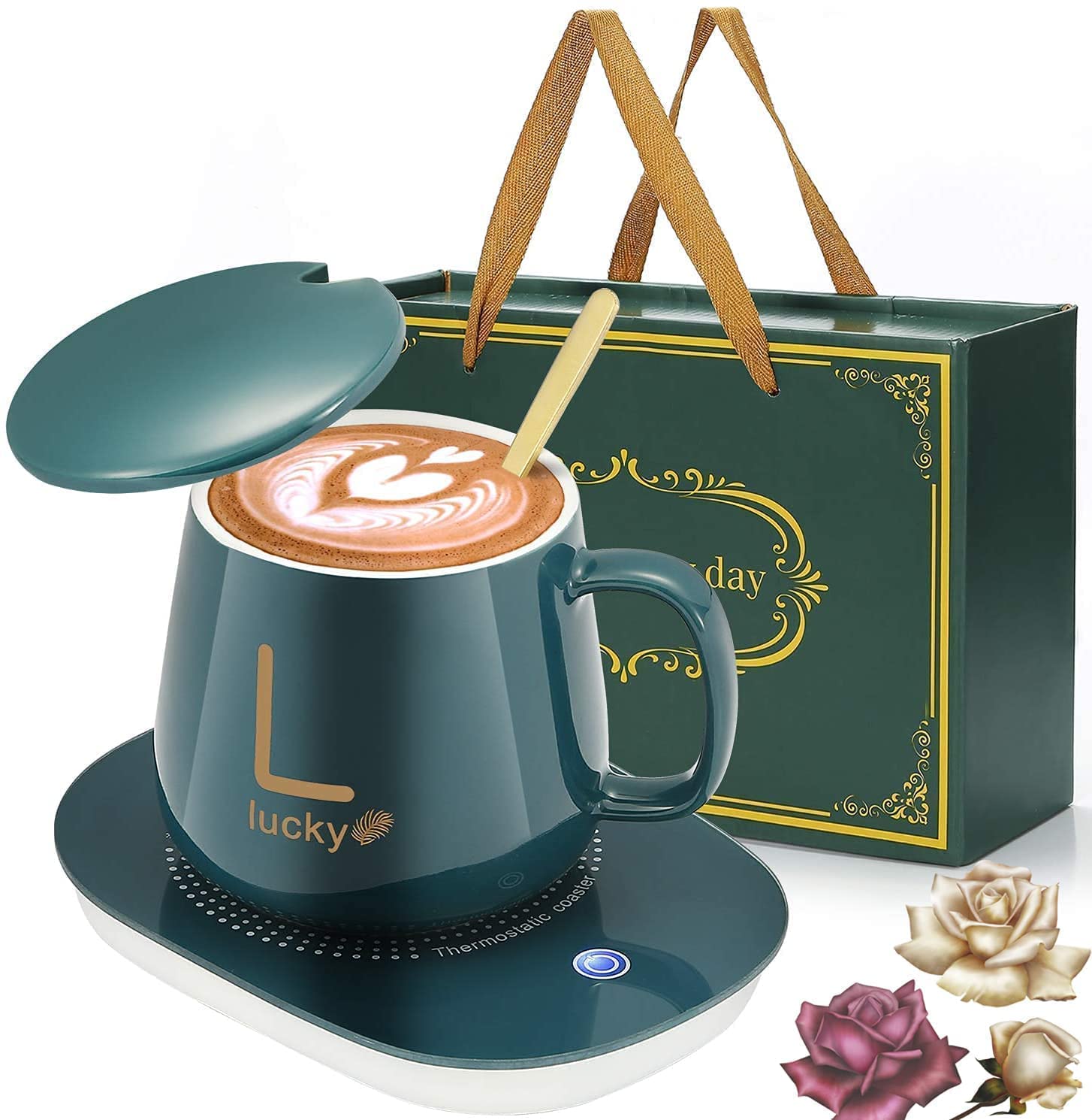 Buy Leo Ceramic Coffee Mug Warmer Electric Heater Smart Cup - Beverage ...