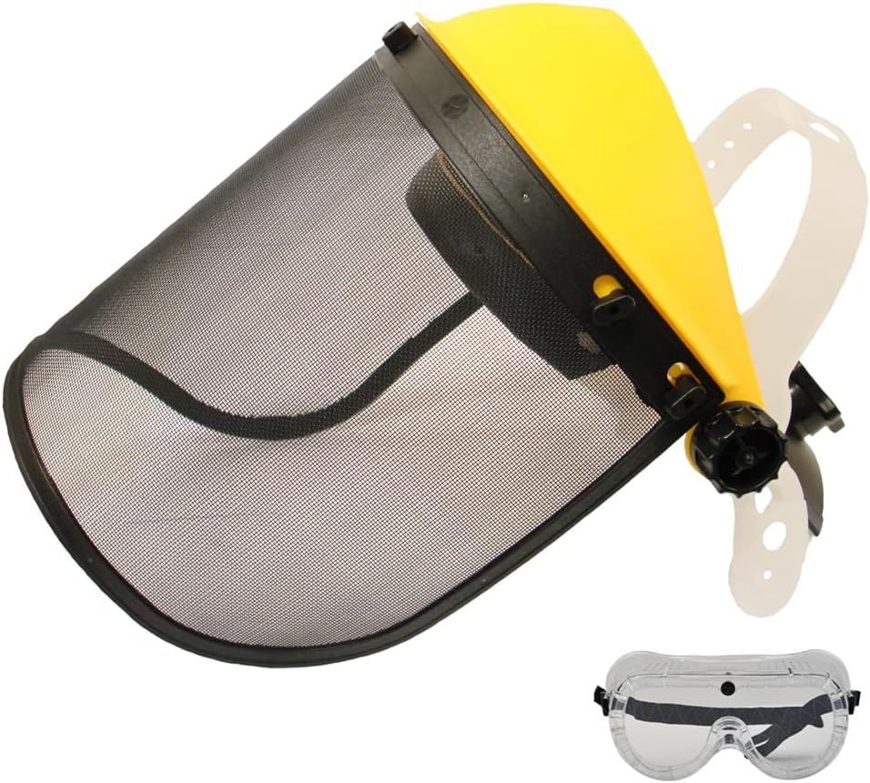 Face Shield Mesh Visor & Browguard Ideal For Brushcutter Strimmer ...