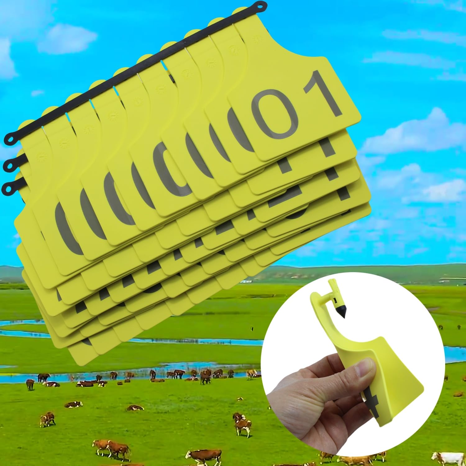 Snapklik.com : Z Tags For Cattle, 50 Pcs Cattle Ear Tags Large TPU ...