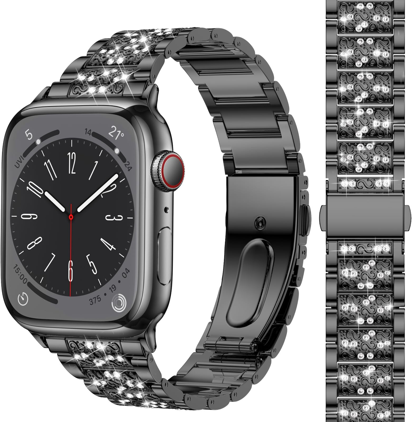 Amazon.com: MARGE PLUS Compatible with Bling Apple Watch Band Women ...