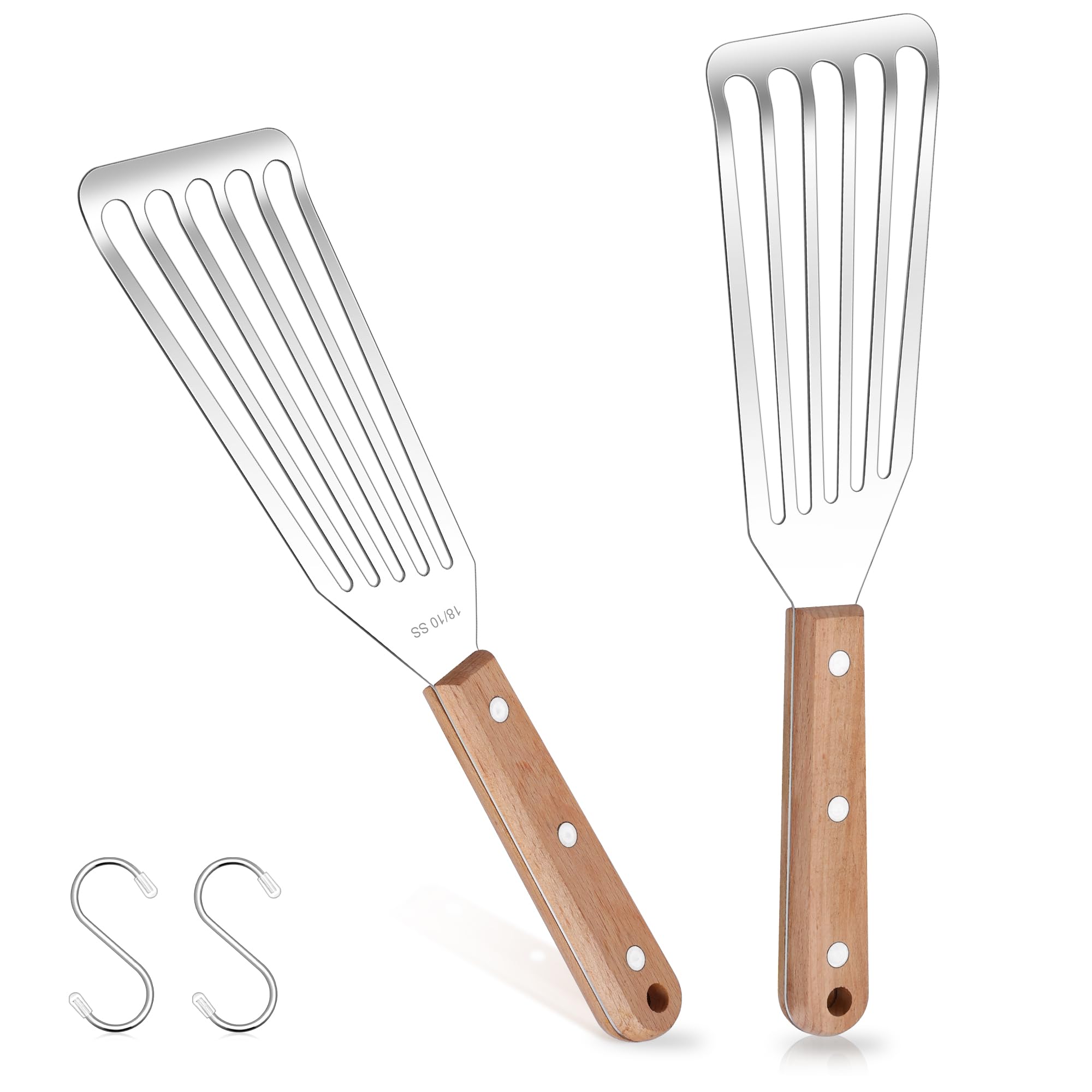 Amazon.com: HaSteeL 18/10 Stainless Steel Fish Spatula, 11Inch Slotted ...