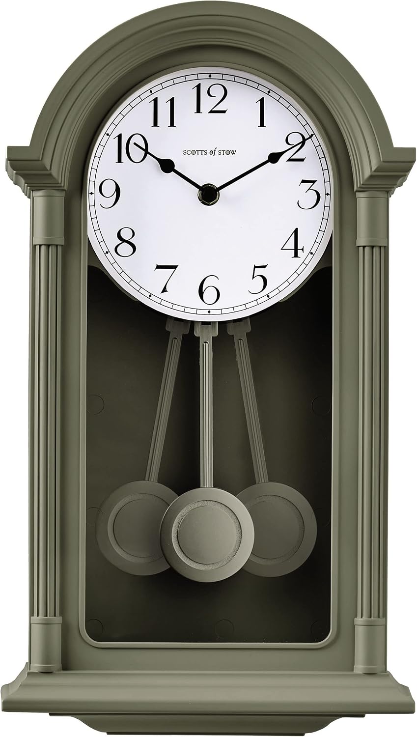 MySmartBuy Wall Mounted Pendulum Clock Sage - 45cm Wall Hanging ...