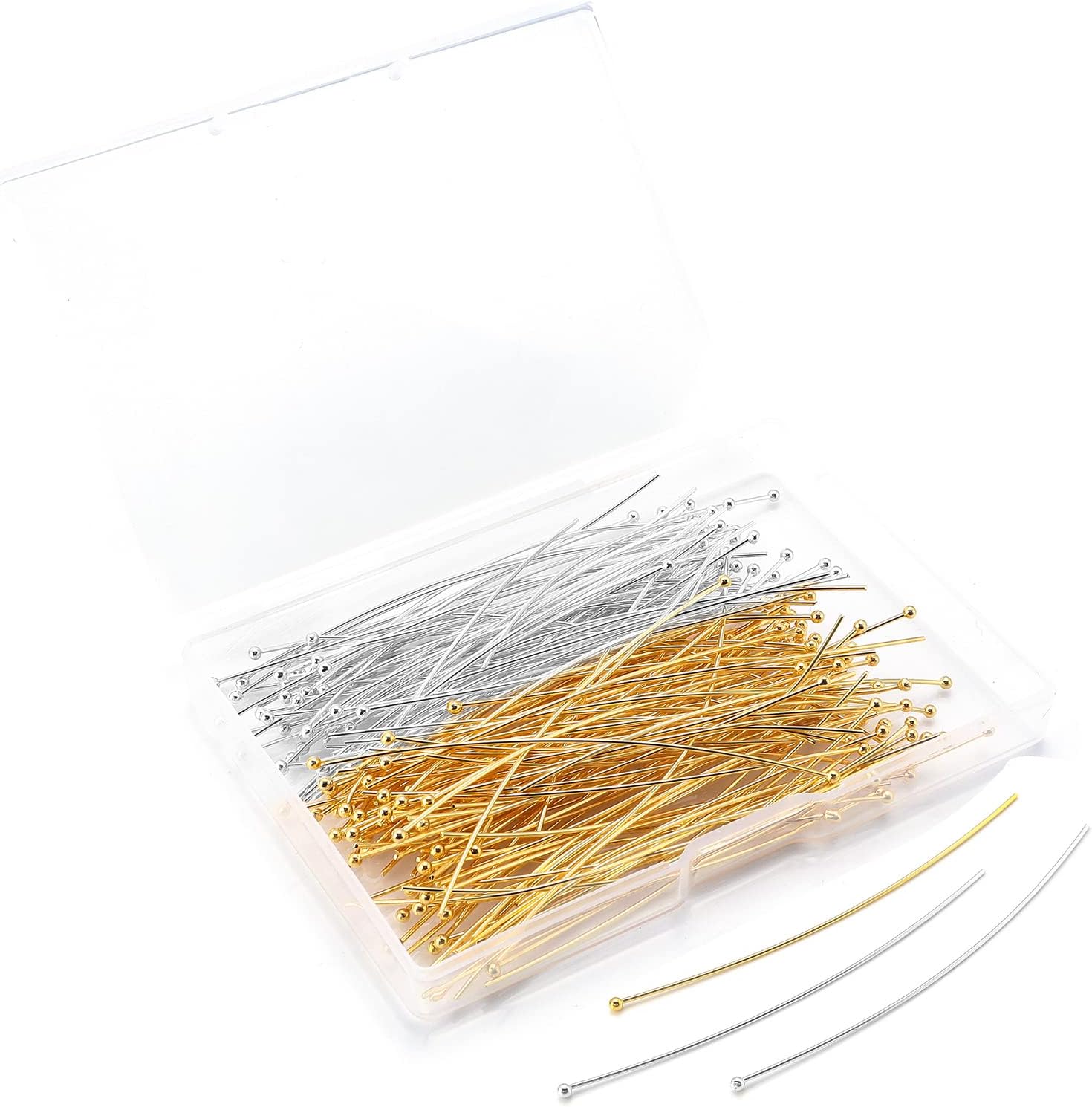 Amazon.com: TOAOB 200pcs Ball Head Pins for Jewelry Making Brass Head ...