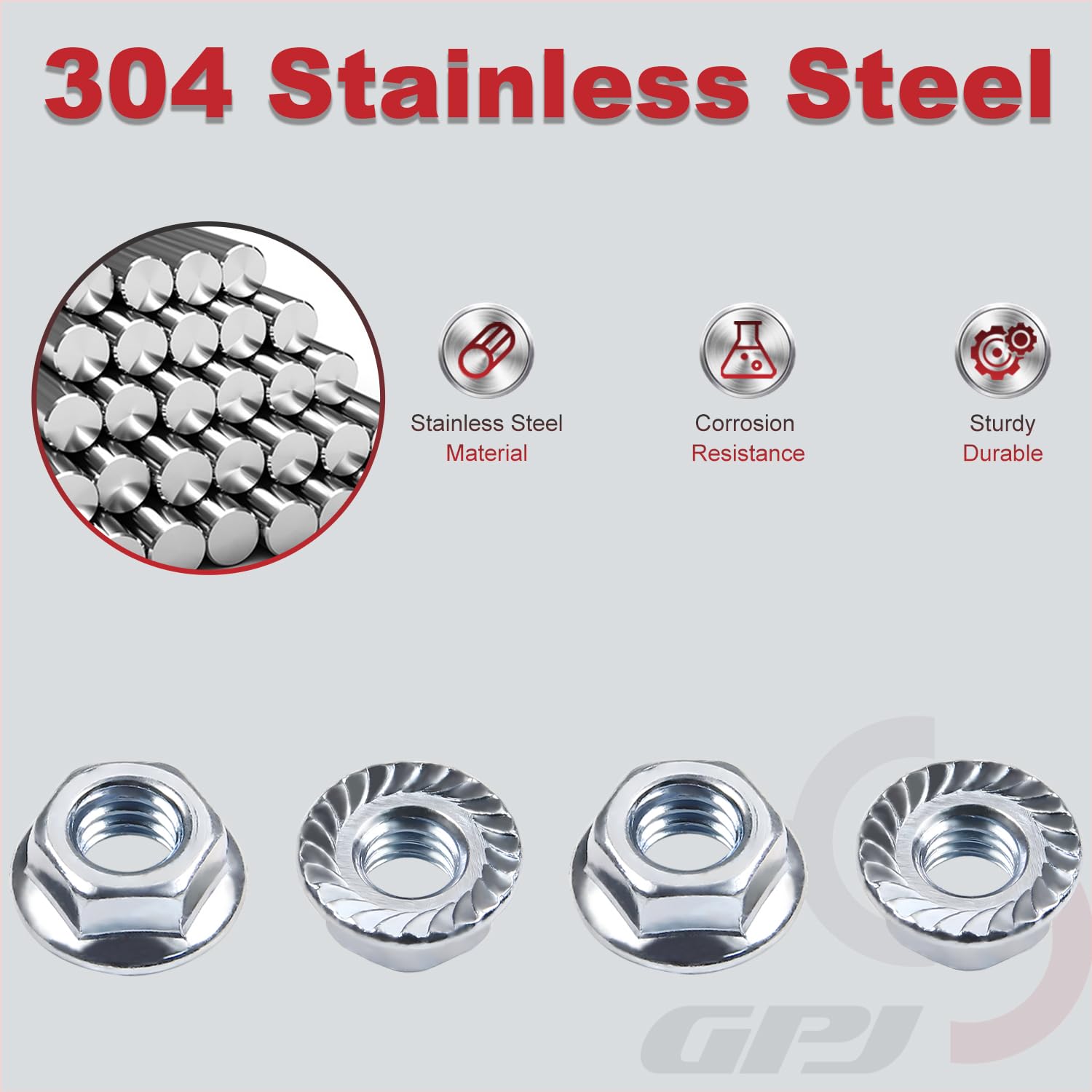 Snapklik.com : 50 Pack 5/16-18 Serrated Flange Hex Nuts, 5/16"-18 ...