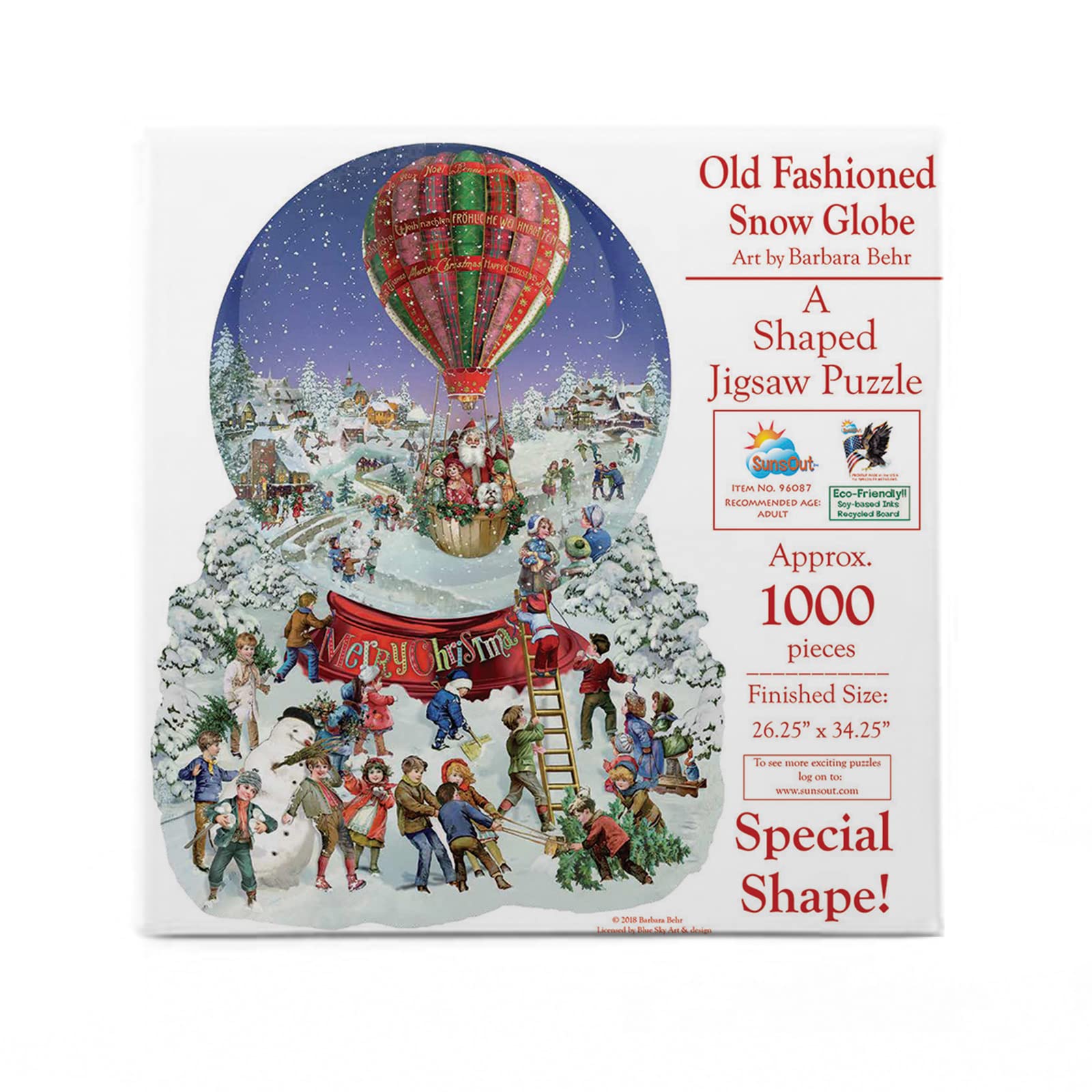 Amazon.com: SUNSOUT INC - Old Fashioned Snow Globe - 1000 pc Special ...