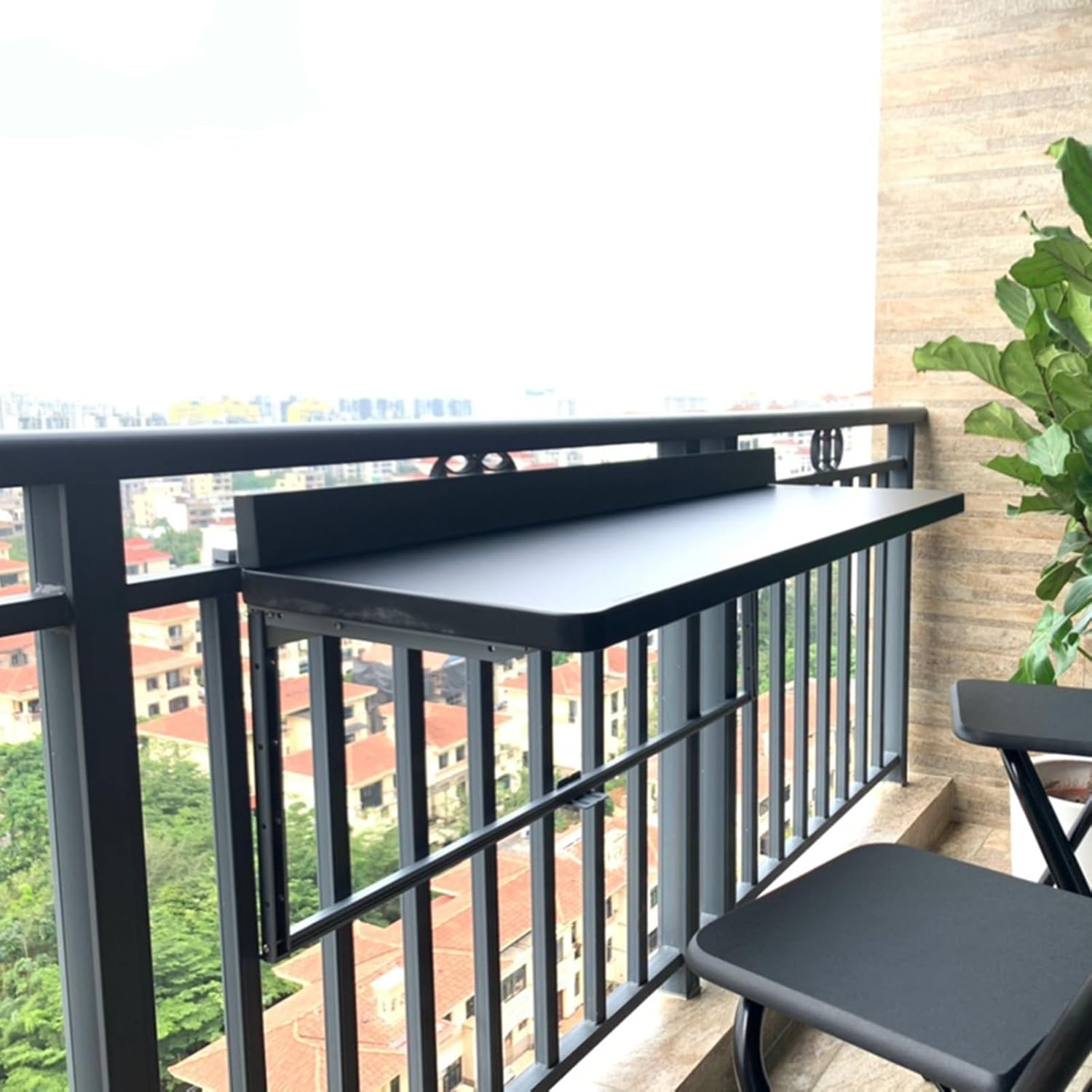 Amazon.com: Balcony Rail Table,Wall Mounted Folding Table,Railing ...