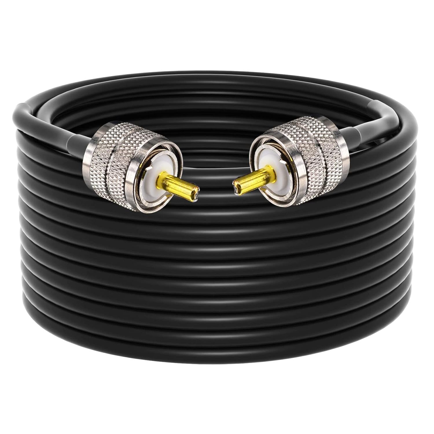 CB Coax Cable 49.2ft RG58 Coaxial Cable UHF Male PL259 to UHF Male ...