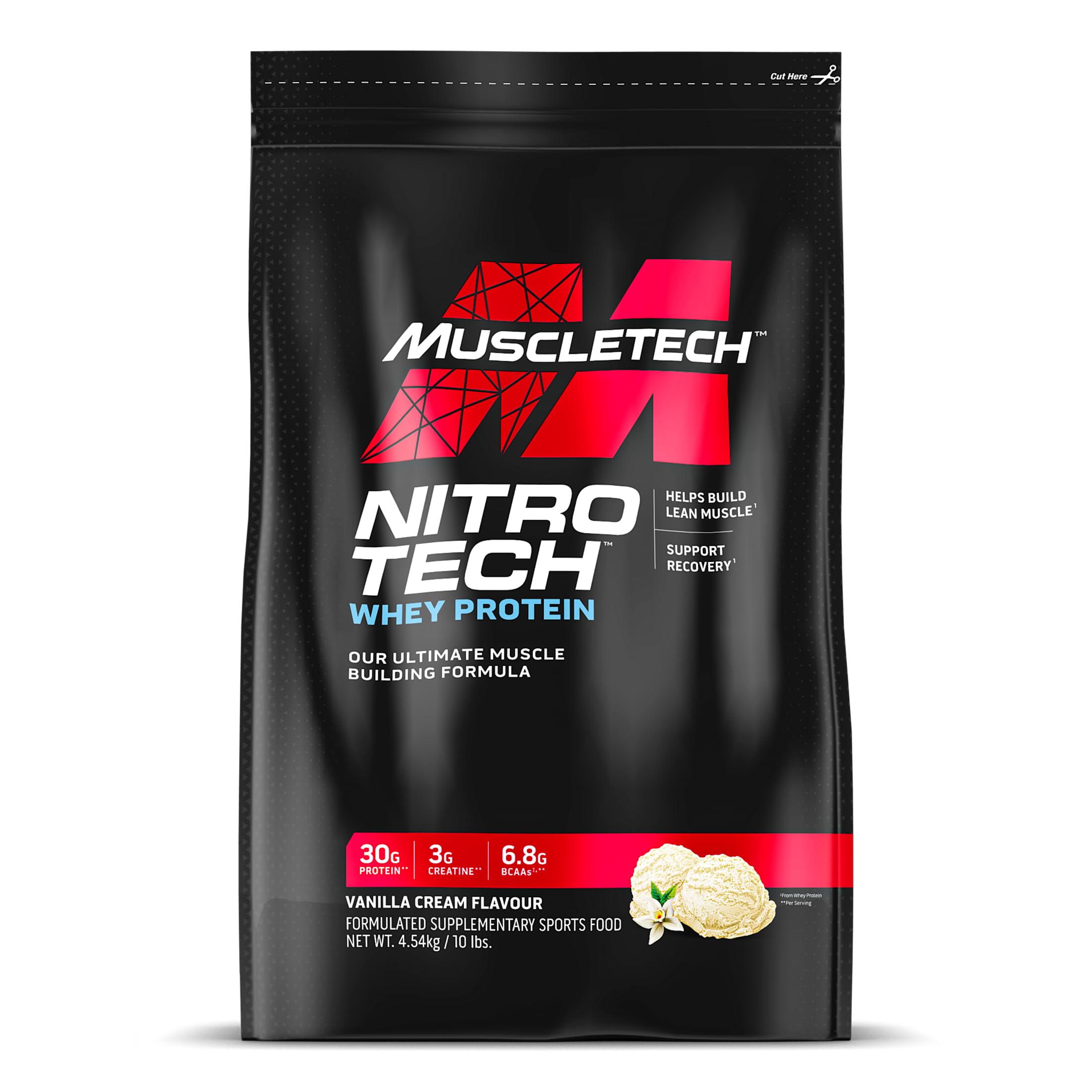 MuscleTech NitroTech 10lb Vanilla - Whey Protein : Amazon.com.au ...