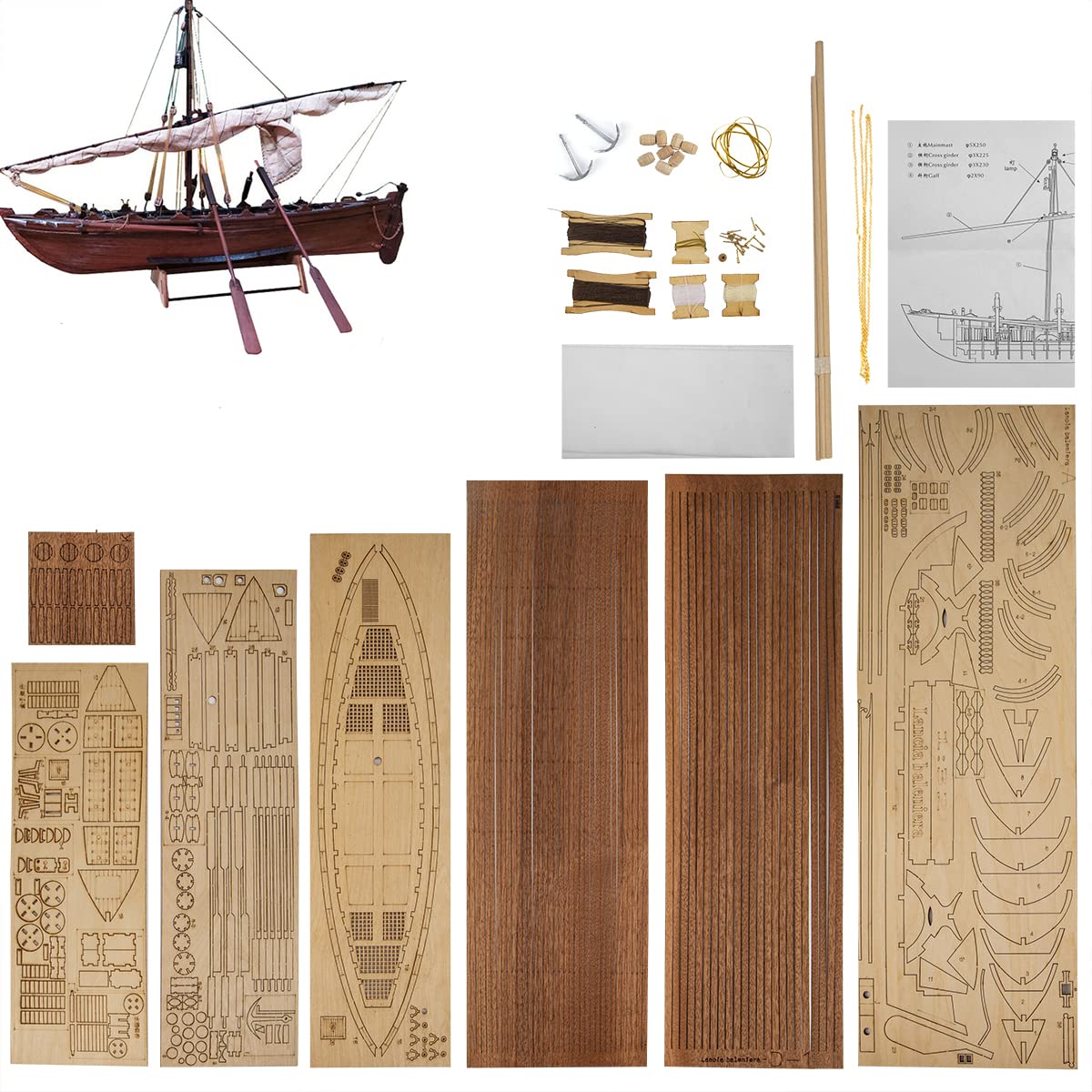 Amazon.com: GAWEGM Wooden Ship Model Kit -1:32 Scale Whaling Ship Boat ...