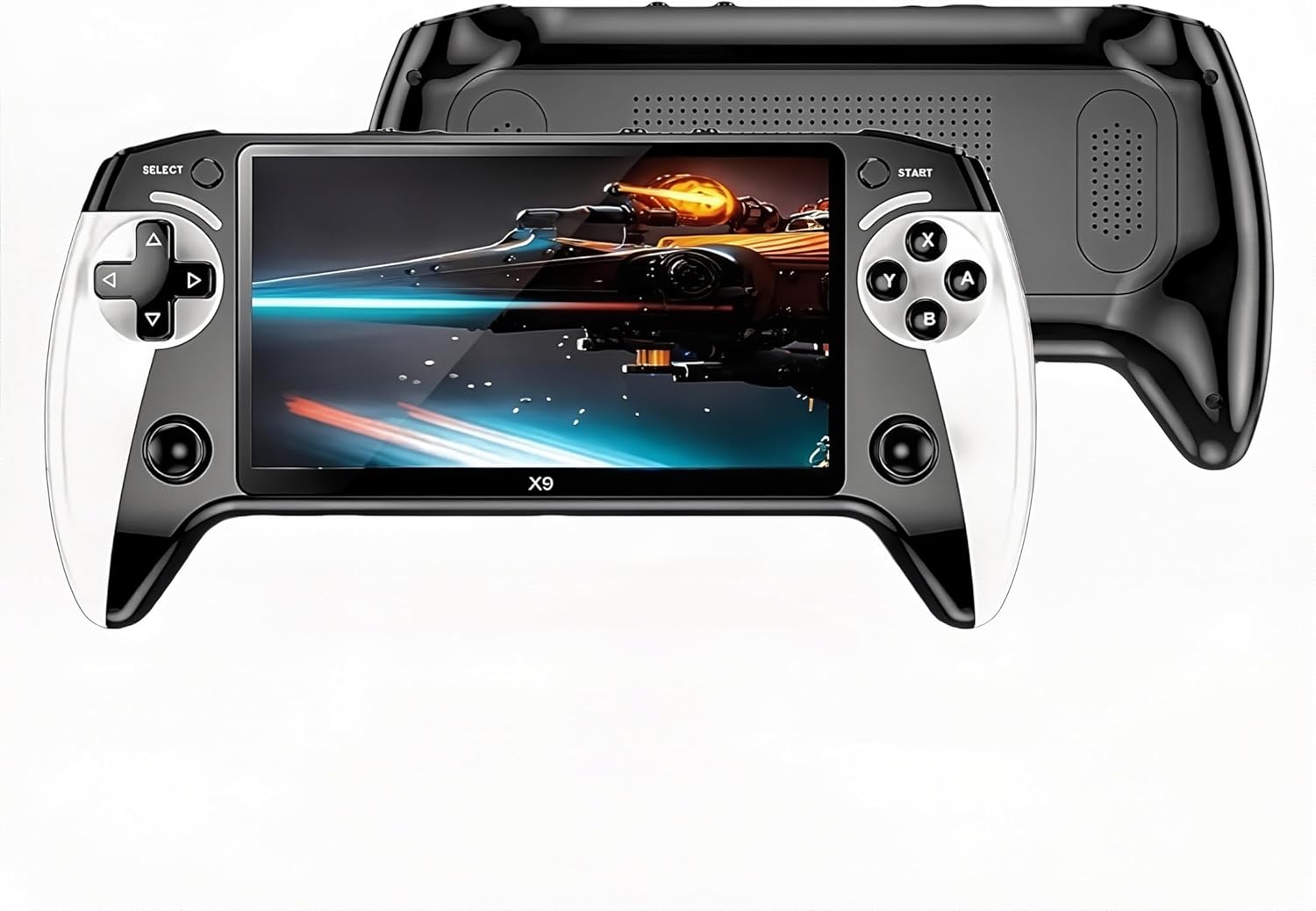 Saker X9 Retro Handheld Game Console, 5.5" HD Screen, TV Output, 10000 ...