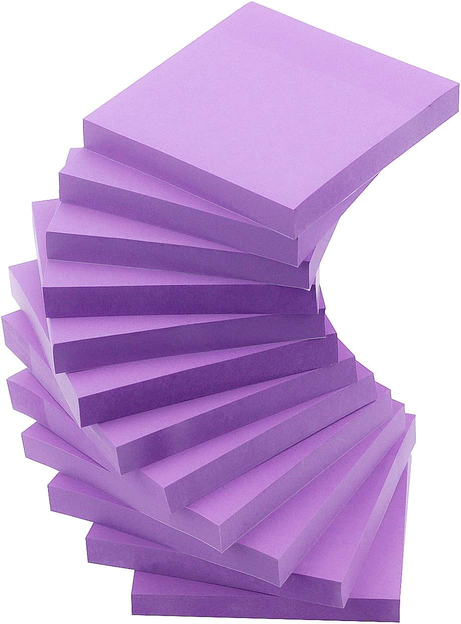 Amazon.com : Early Buy Sticky Notes 3x3 Self-Stick Notes Purple Color ...