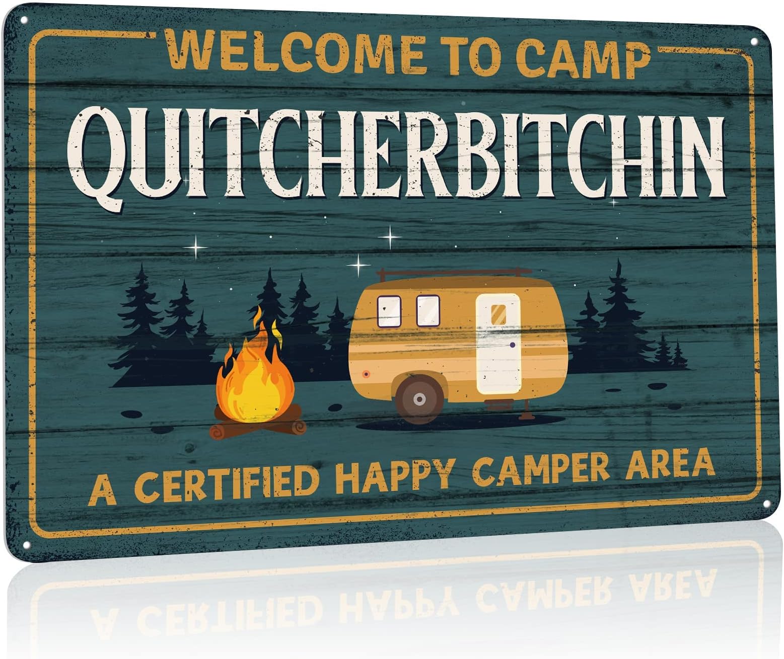 Amazon.com : Putuo Decor Camping Decor, Retro Wall Poster Plaque ...