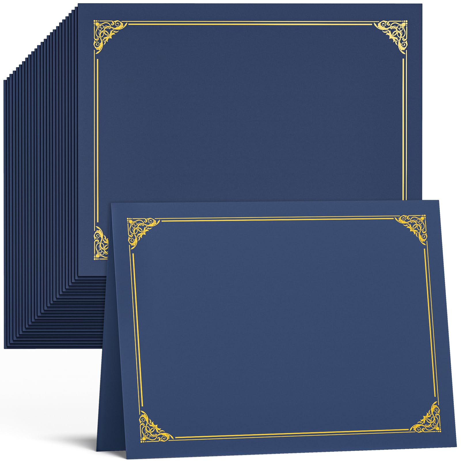 Snapklik.com : CreGear 25 Pack Certificate Holders, Navy Blue Diploma ...