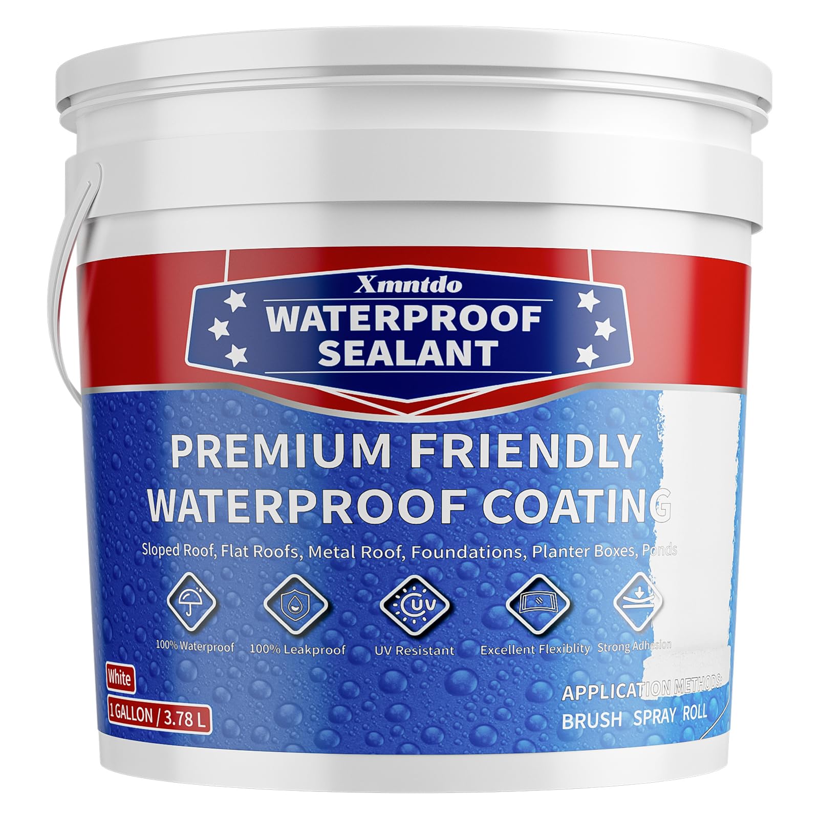 Snapklik.com : Polyurethane Waterproof Coating, 1 Gallon, White ...