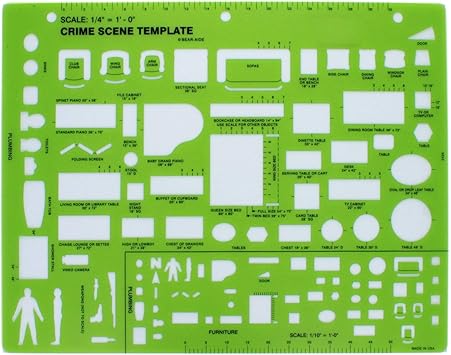 Amazon.com : ASR Federal Police Crime Scene Forensic Scale Drawing ...