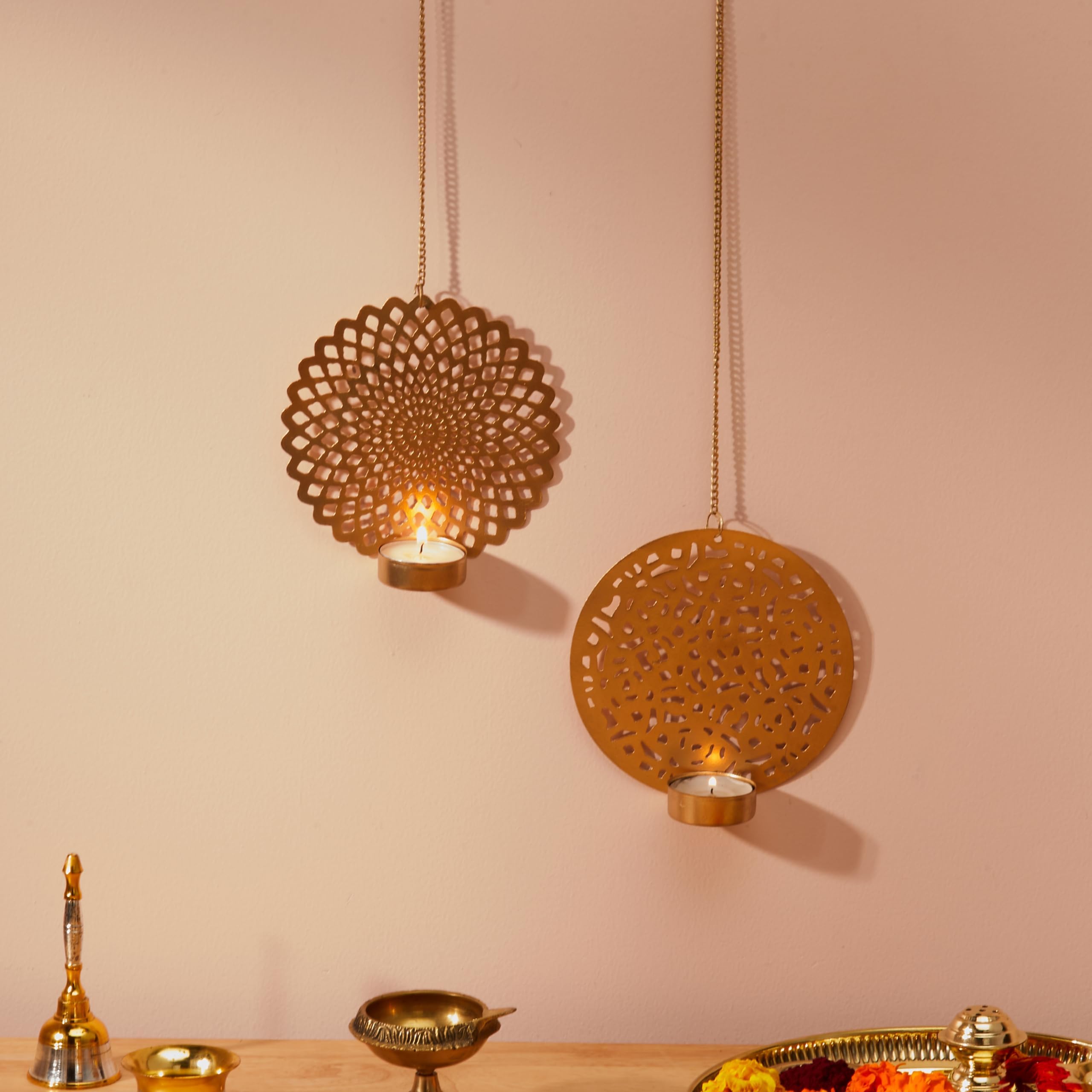 Buy Amazon Brand - Solimo Designer Tealight Candle Holders | Candle ...