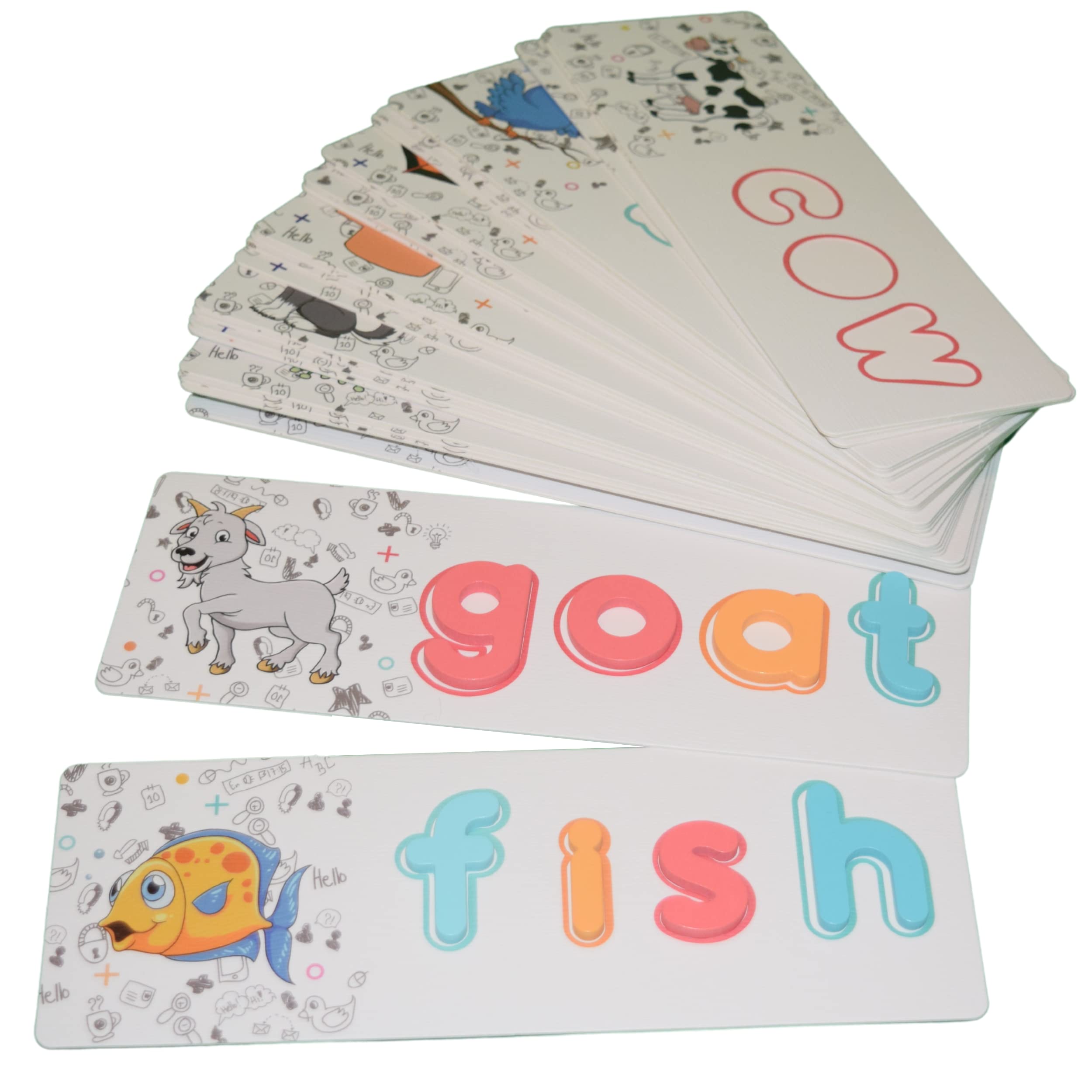 Buy Montessori Word Learning English Alphabet Word Flash Card for ...