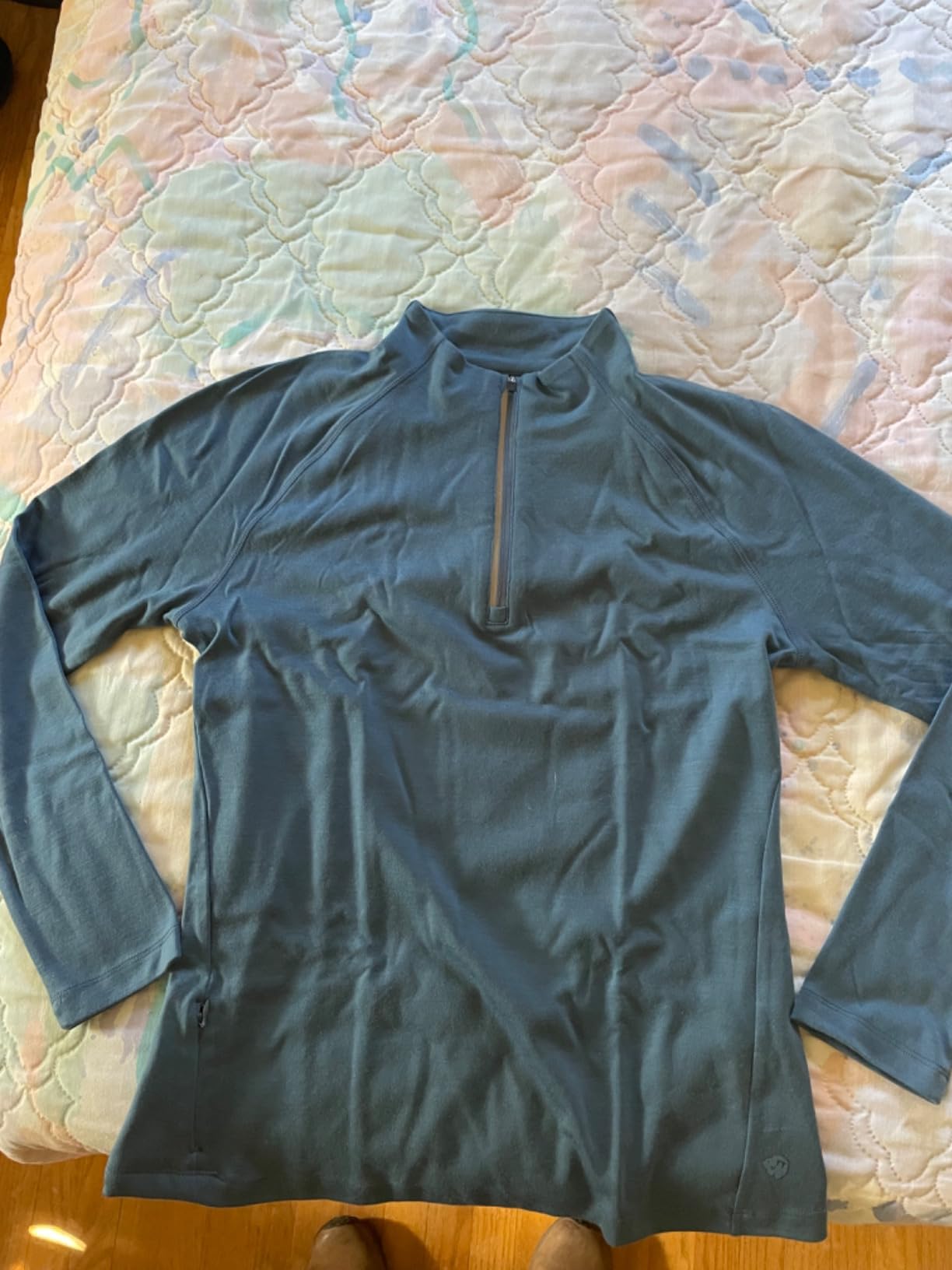 Woolcano Women's 260 Merino Wool Half Zip Top Long Sleeve Thermal Top ...