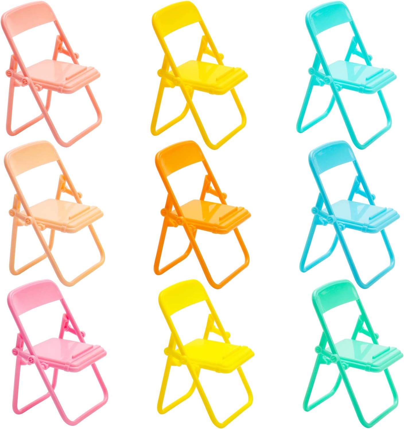 Amazon.com: Bbiamsleep 9 Pcs 1:6 Scale Colorful Miniature Chair ...