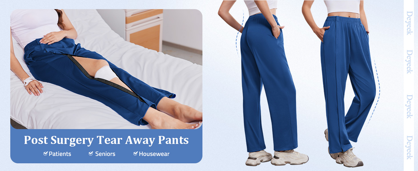 Watch Deyeek Women's Post Surgery Tearaway Pants on Amazon Live