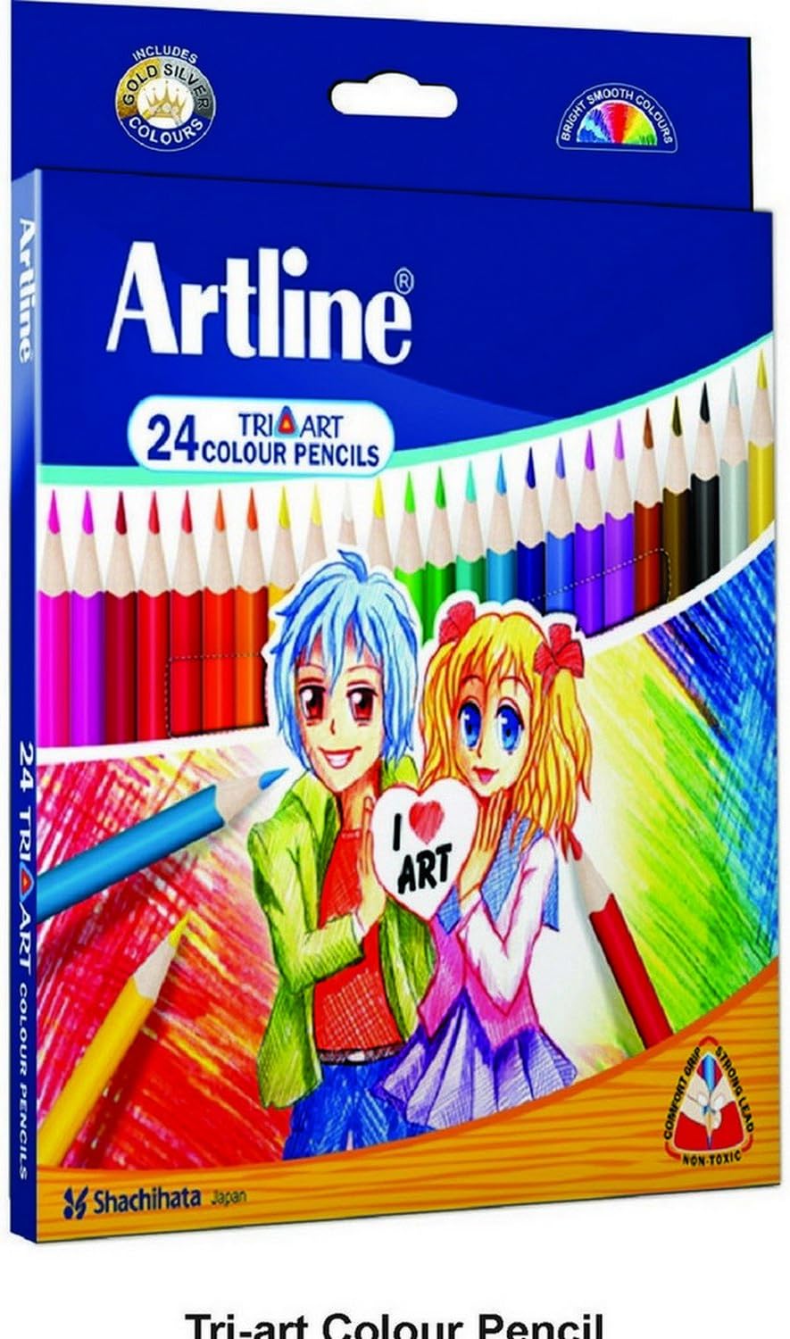 Amazon.com : Artline Tri-Art Colour Pencil - Pack Of 24 : Office Products