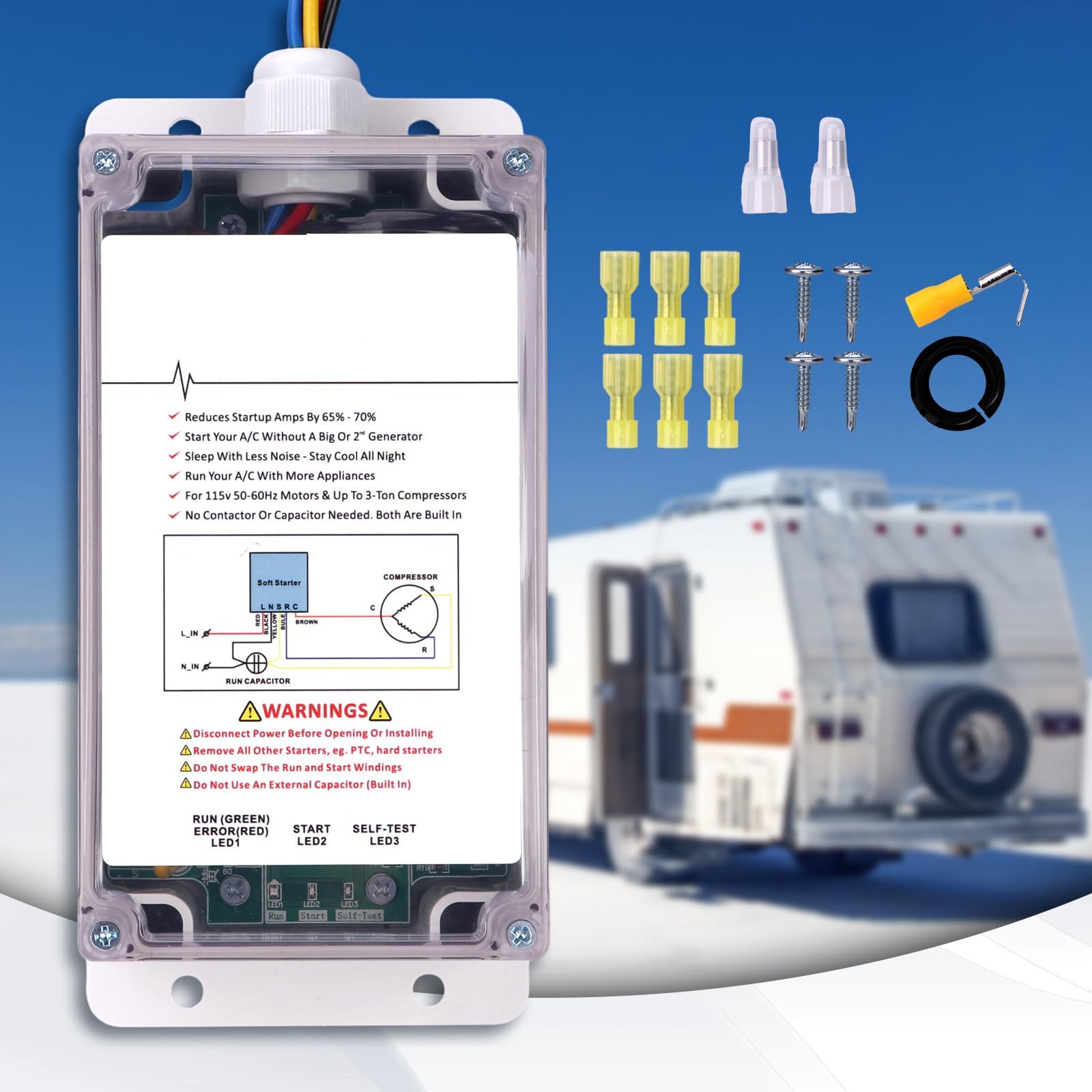 Amazon.com: RV Soft Start Kit for RV Air Conditioner, Camper AC Soft ...