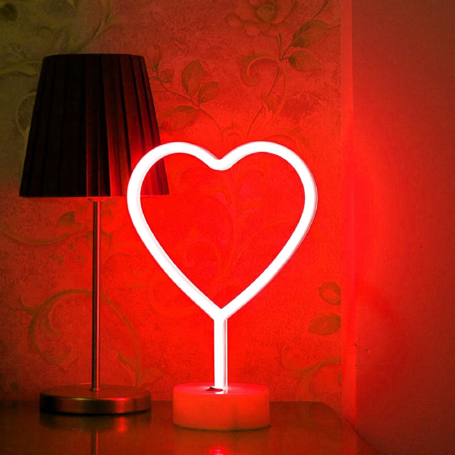 Amazon.com: VIFULIN Heart Lights Led Light Sign Heart Shaped Neon Sign ...