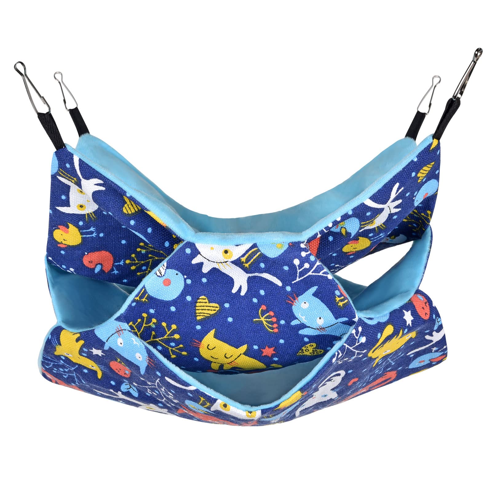 Pet Cage Hammock Weewooday 3-Tier Rat Hammock - Triple Layer Small ...