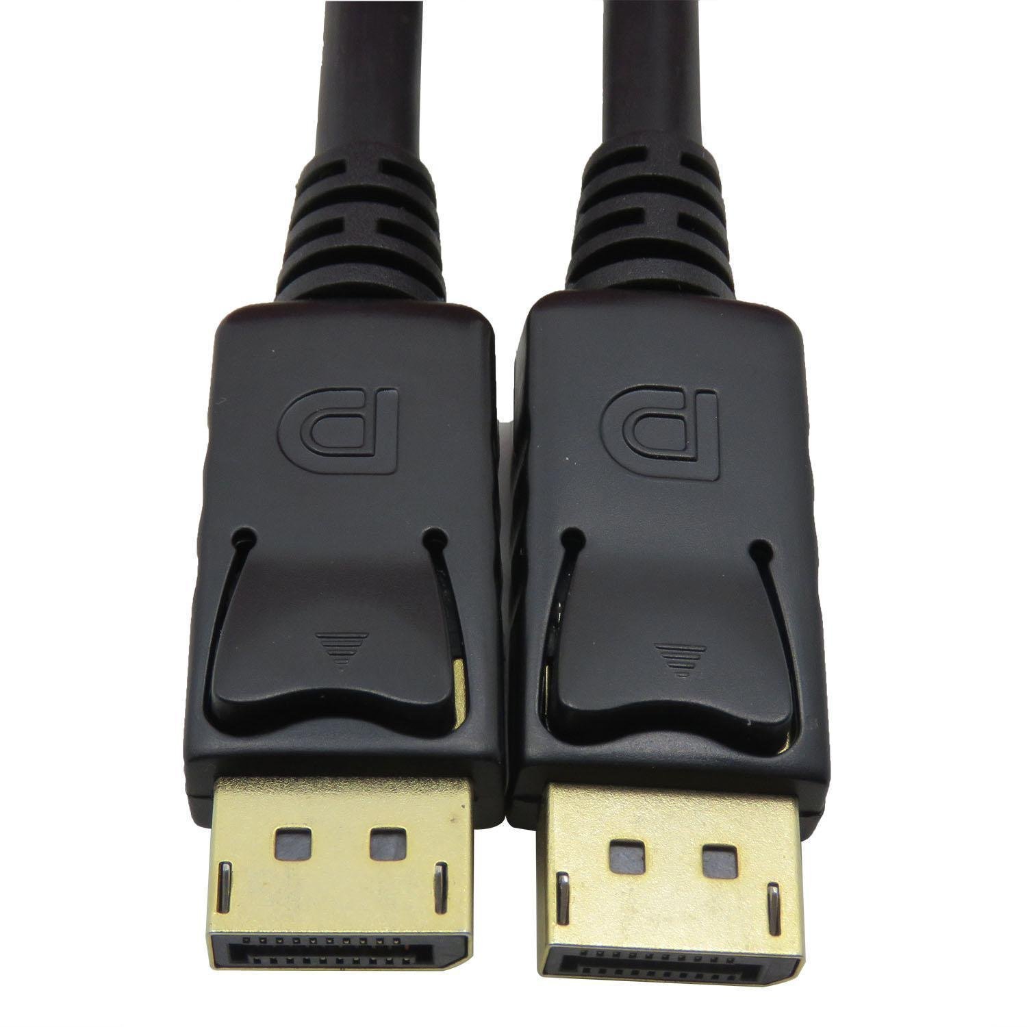 6ft Gold Plated Premium DisplayPort to DisplayPort Male to Male Cable ...