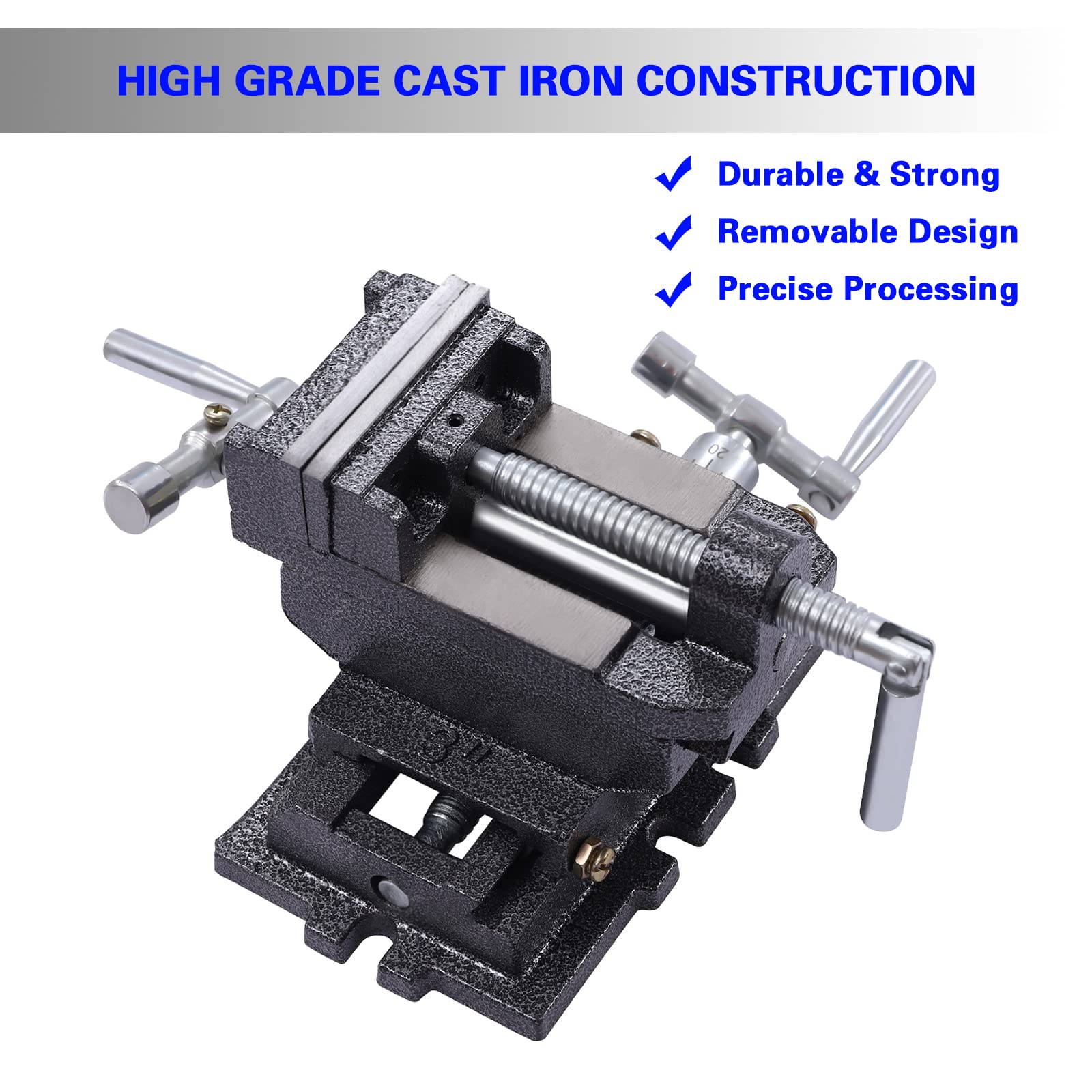 Snapklik.com : 3" Cross Slide Drill Press Vise, Compound Bench Table ...