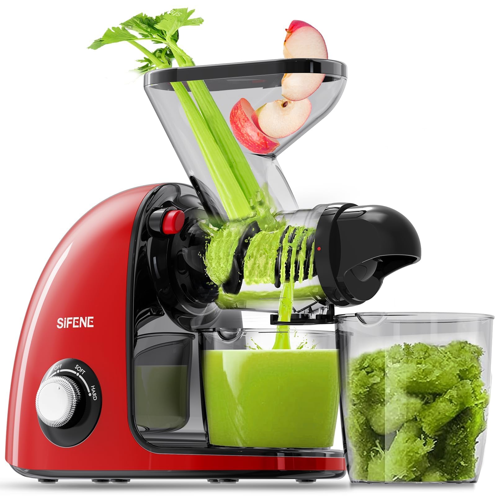 Cold Press Juicer, SiFENE Slow Masticating Juicer Machines for Fruit ...