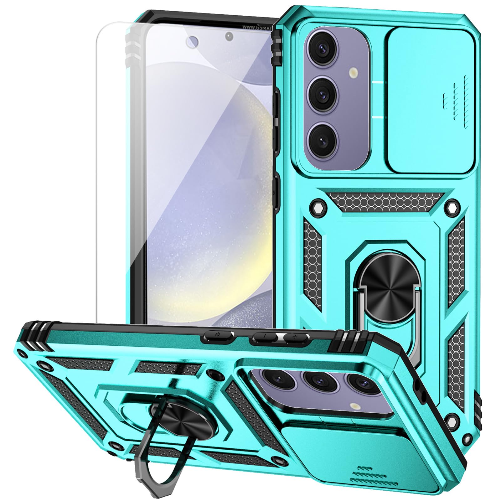 Amazon.com: for Samsung Galaxy S24 FE Case with Camera Lens Cover HD ...