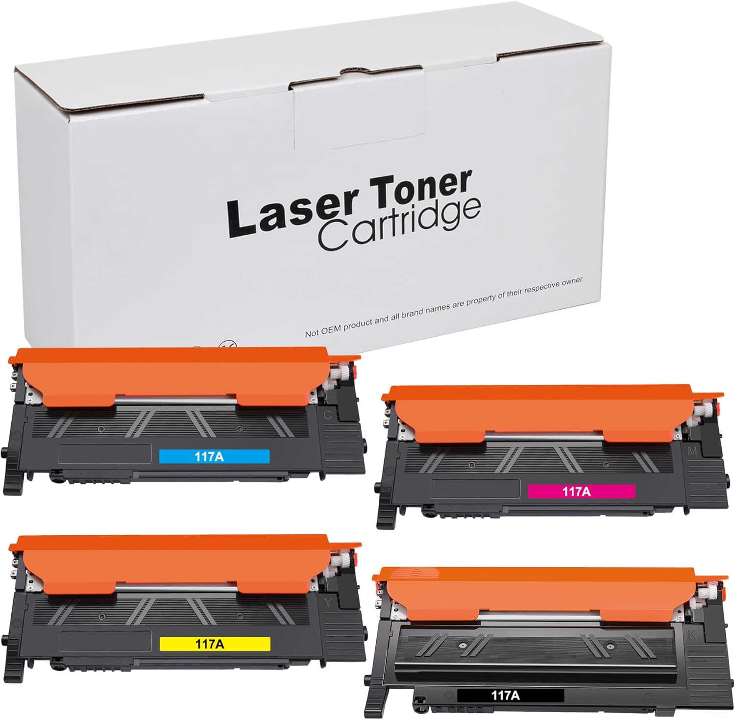 4-Pack Compatible 117A Toner Cartridge Replacement for HP 117A 117 ...