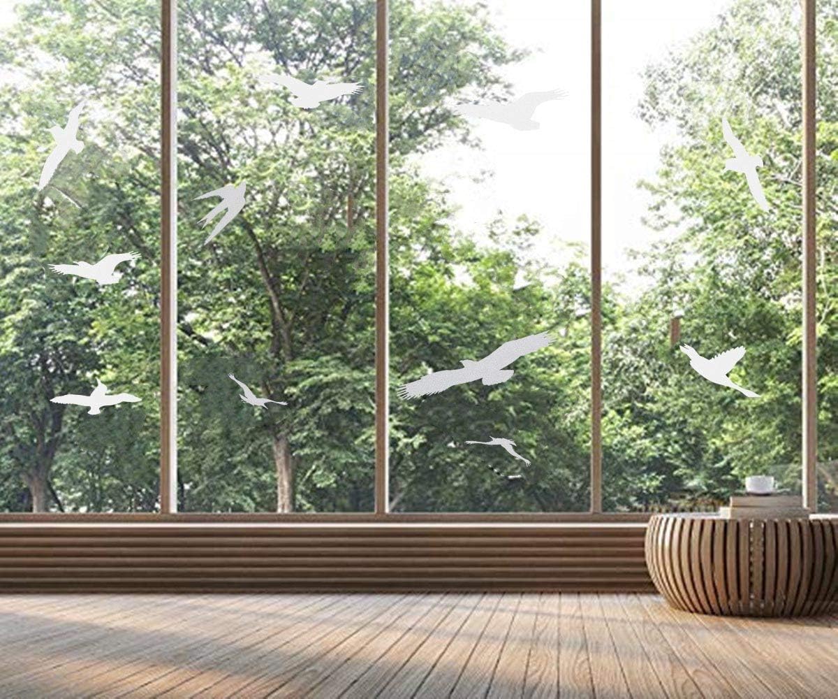 Window Alert Bird Stickers Silhouettes Glass Door Protection Save Birds ...