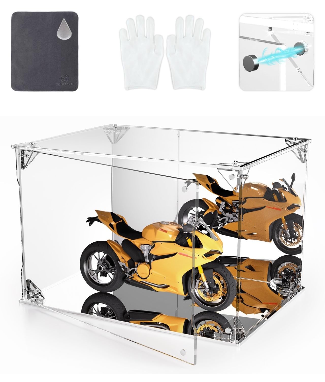 Amazon.com: COOLTAKU Acrylic Display Case, Mirrored Back and Base, UV ...